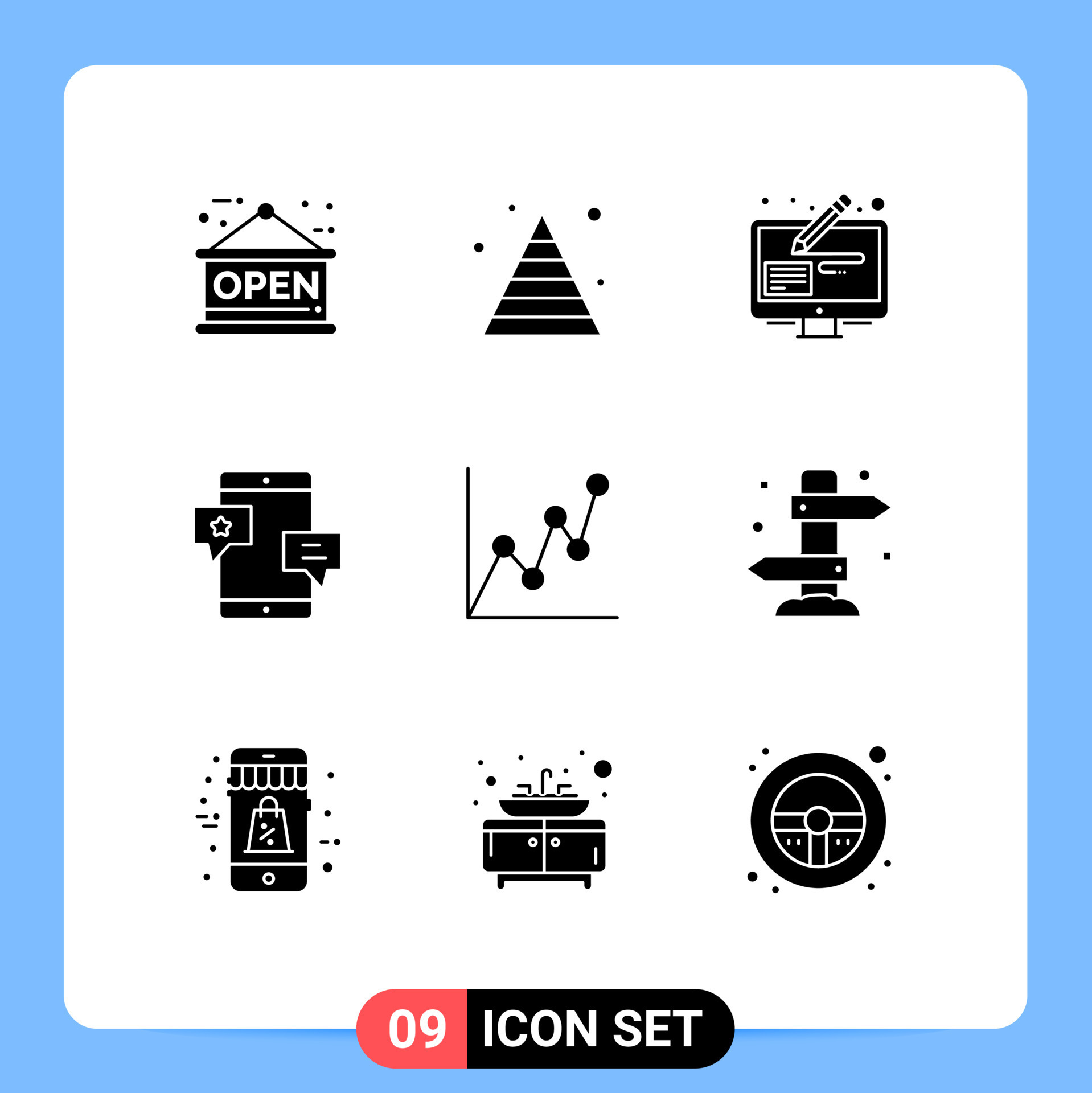 Set Of 9 Modern Ui Icons Symbols Signs For Card Promotion Edit Network