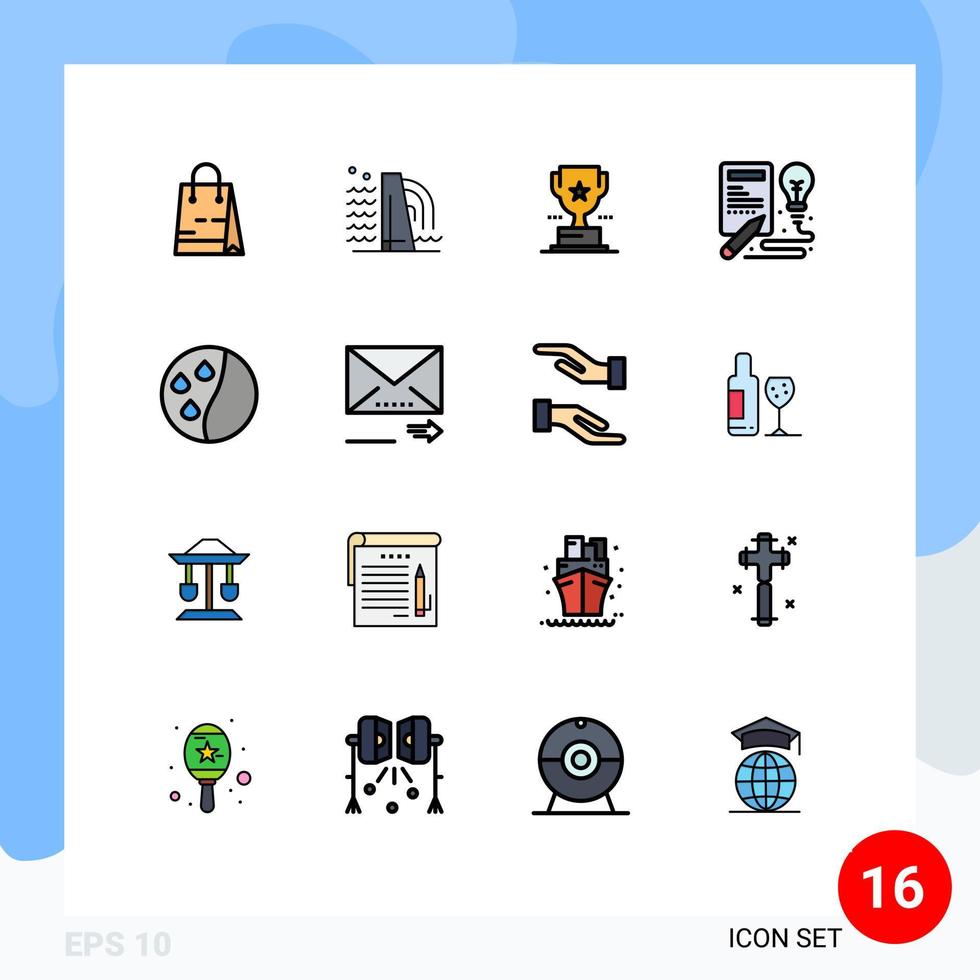 Editable Vector Line Pack of 16 Simple Flat Color Filled Lines of hair ...