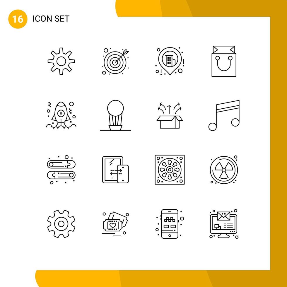 Set of 16 Vector Outlines on Grid for air development map coding shopping Editable Vector Design ...