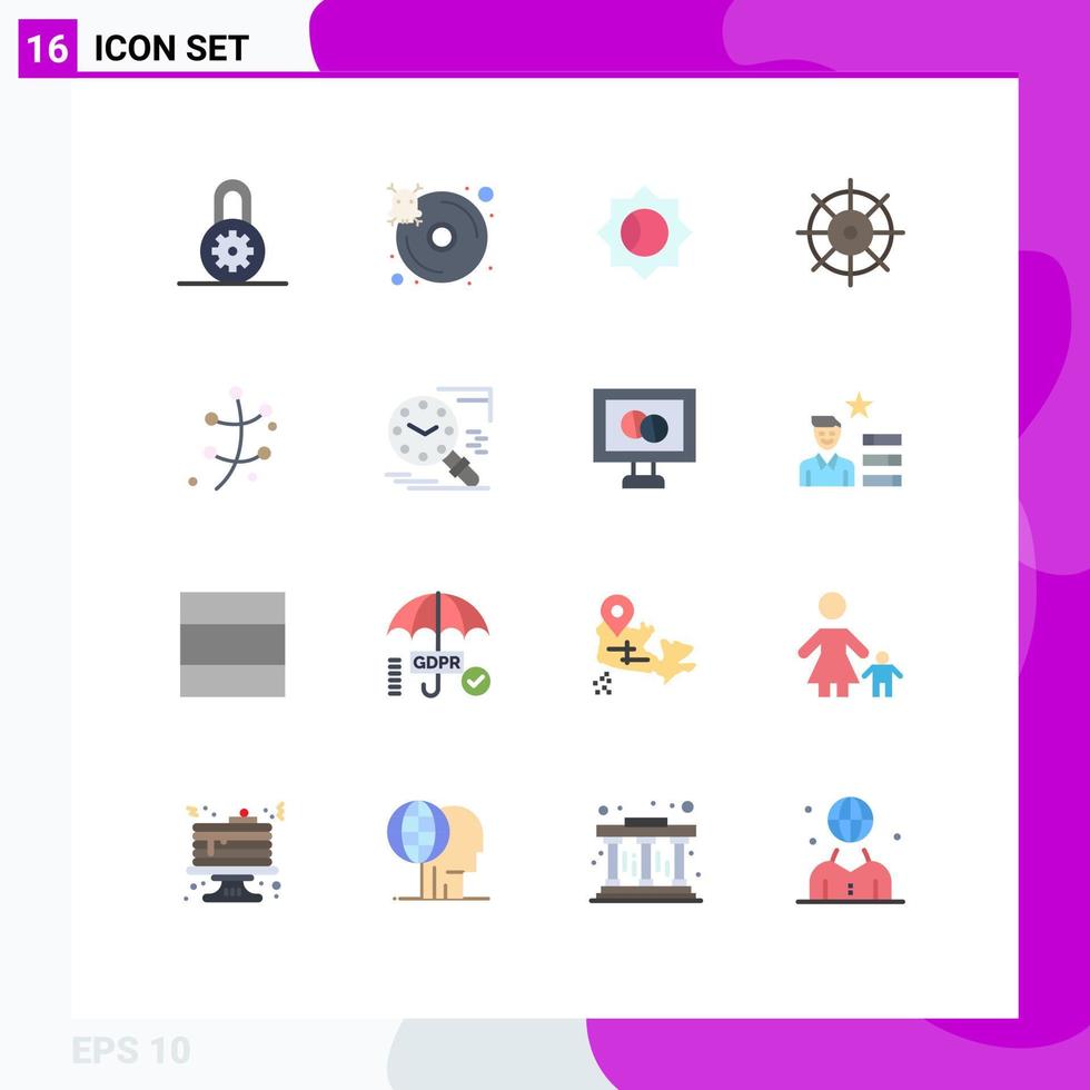 Set Of 16 Vector Flat Colors On Grid For Search Plant Setting Leaf Preferences Editable Pack Of