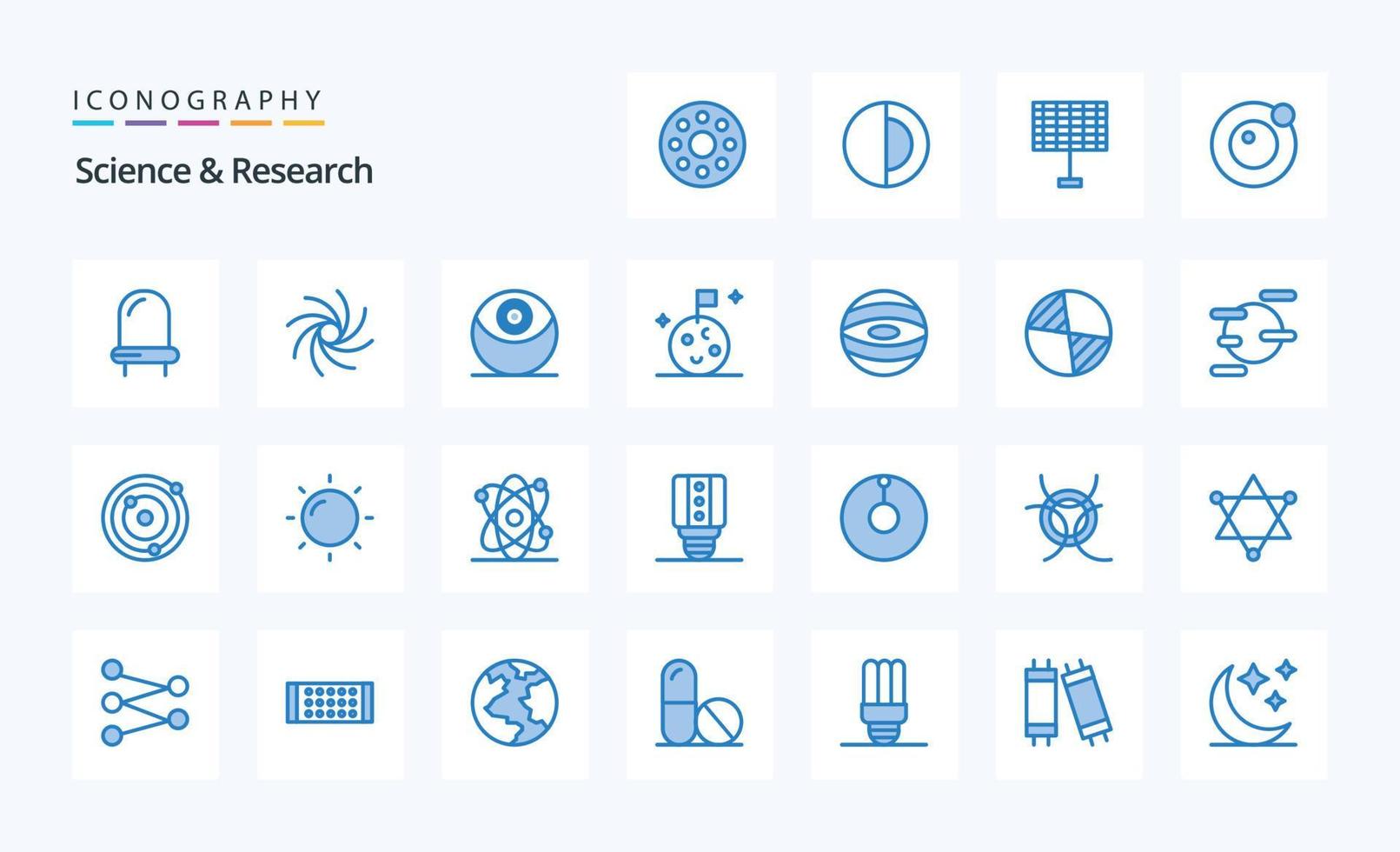 25 Science Blue icon pack 18552569 Vector Art at Vecteezy