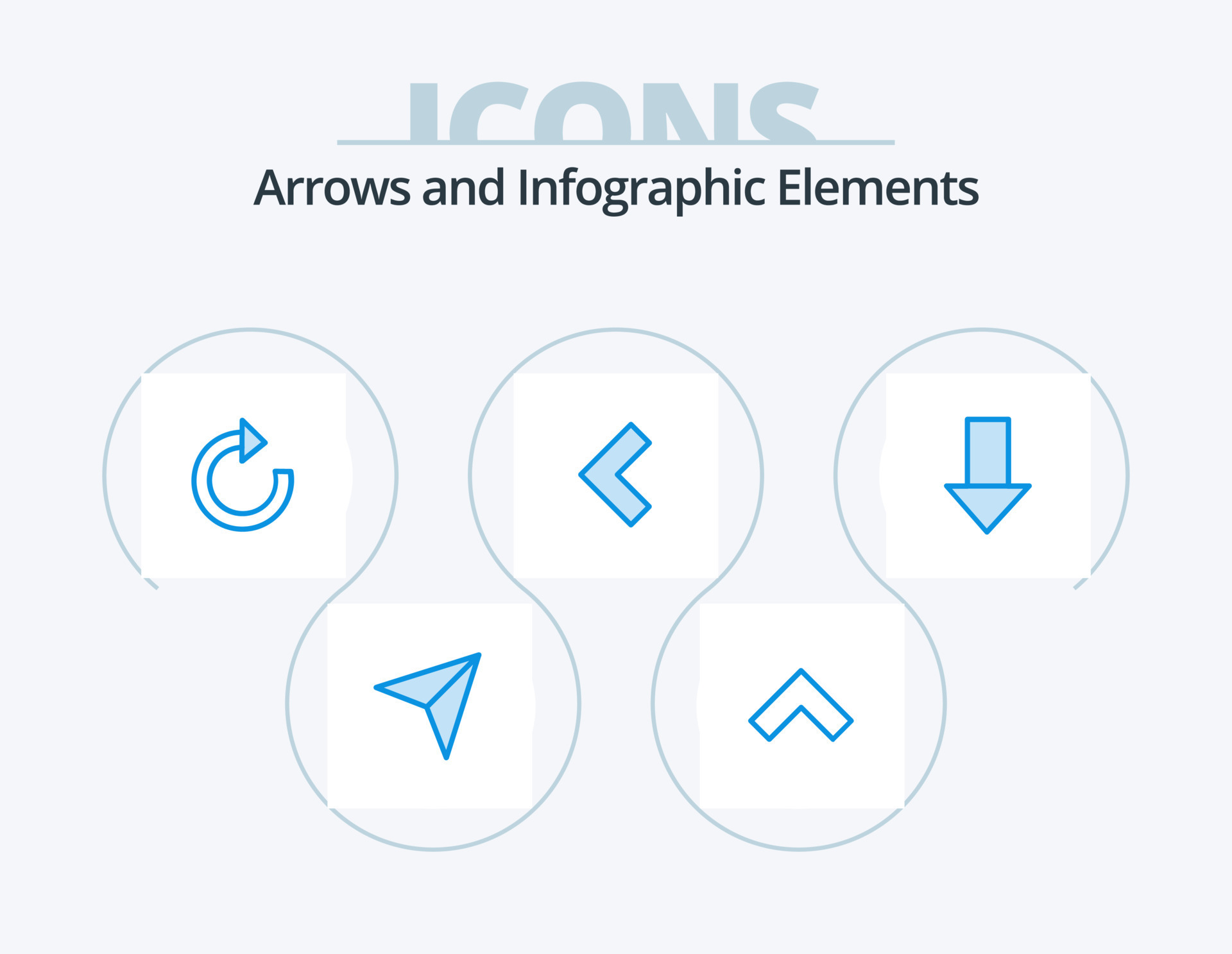 Arrow Blue Icon Pack 5 Icon Design Down Arrow Restore Down Left 18556942 Vector Art At