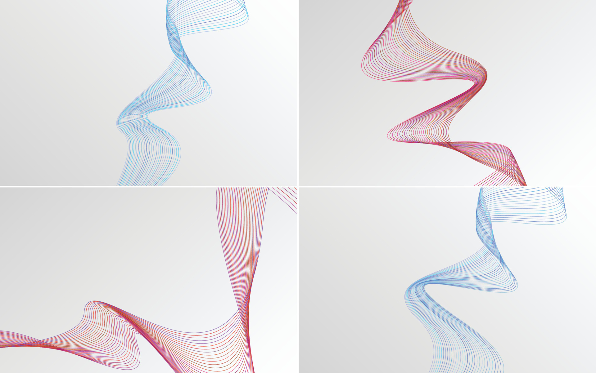 Collection of geometric minimal lines pattern set 18557431 Vector Art ...