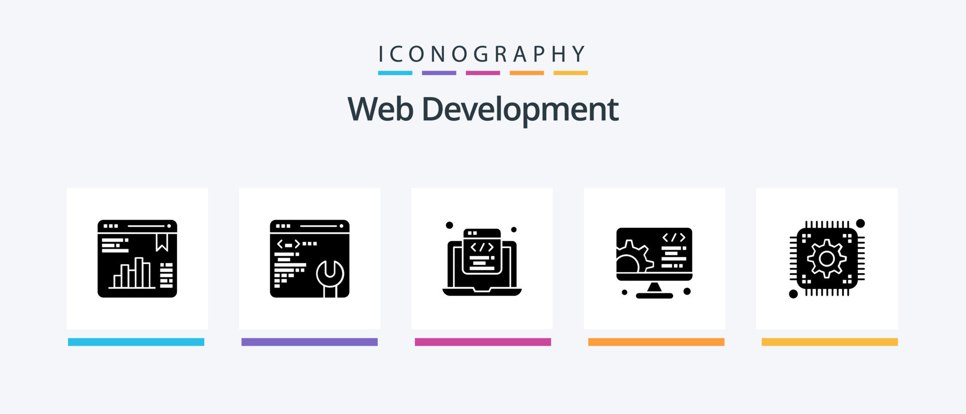 Web Development Glyph 5 Icon Pack Including setting. web. html. setting ... Web Development Glyph 5 Icon Pack Including setting. web. html. setting ...