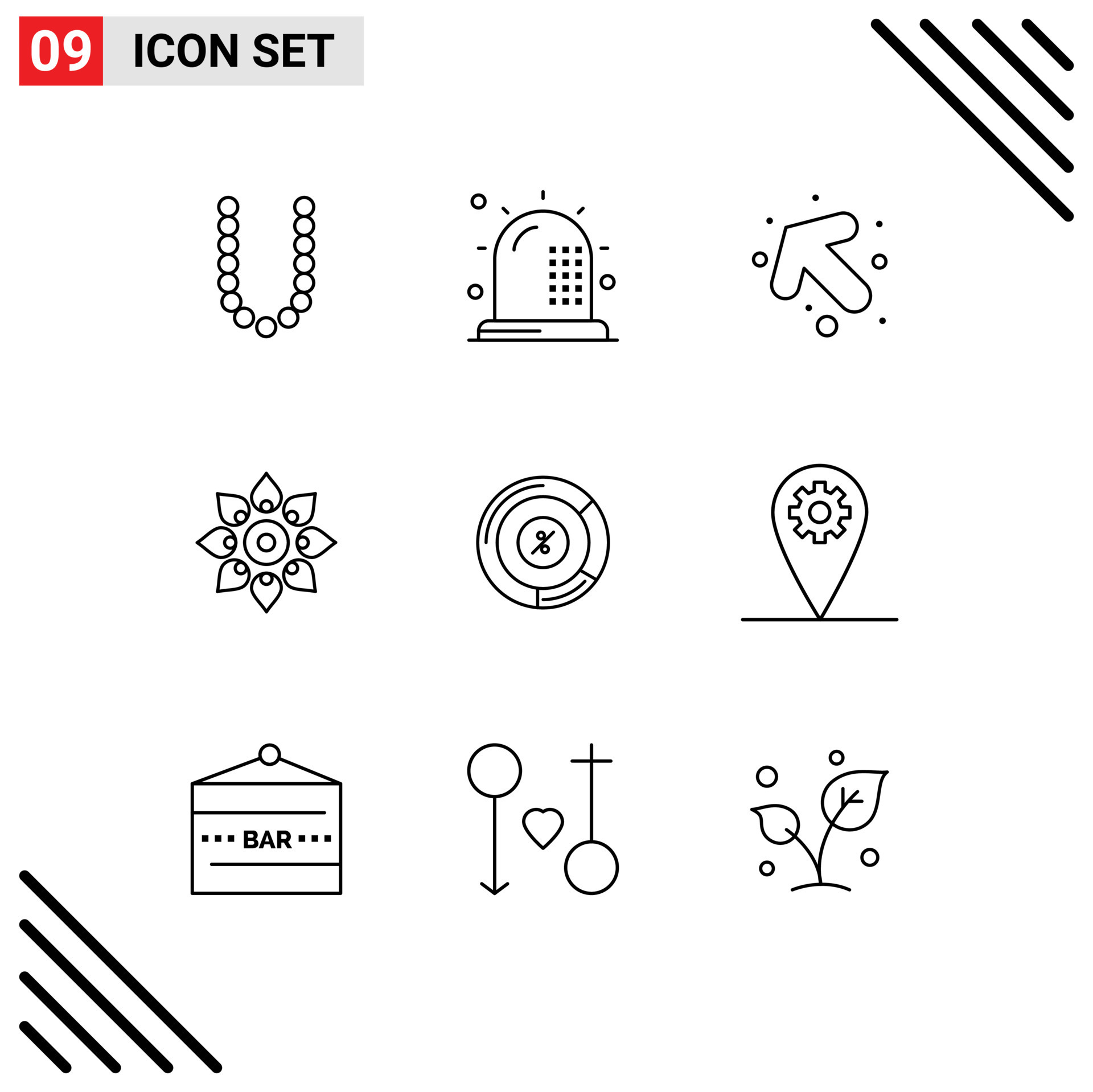 Set Of 9 Commercial Outlines Pack For Holi Diwali Health Decoration