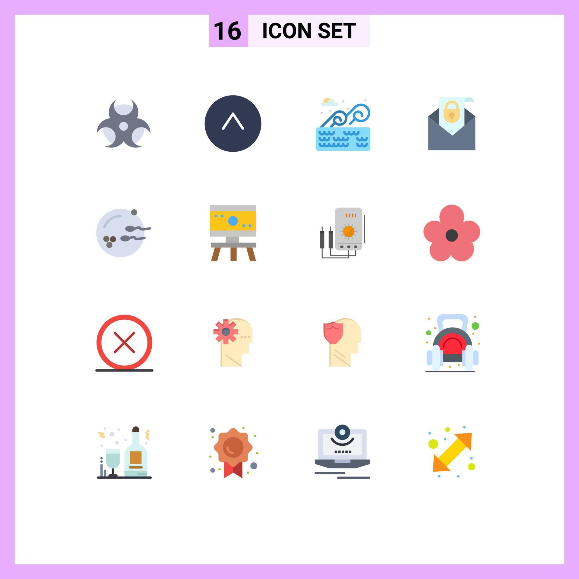 Pack Of Creative Flat Colors Of Sex Procreation Place Fertile Message Editable Pack Of