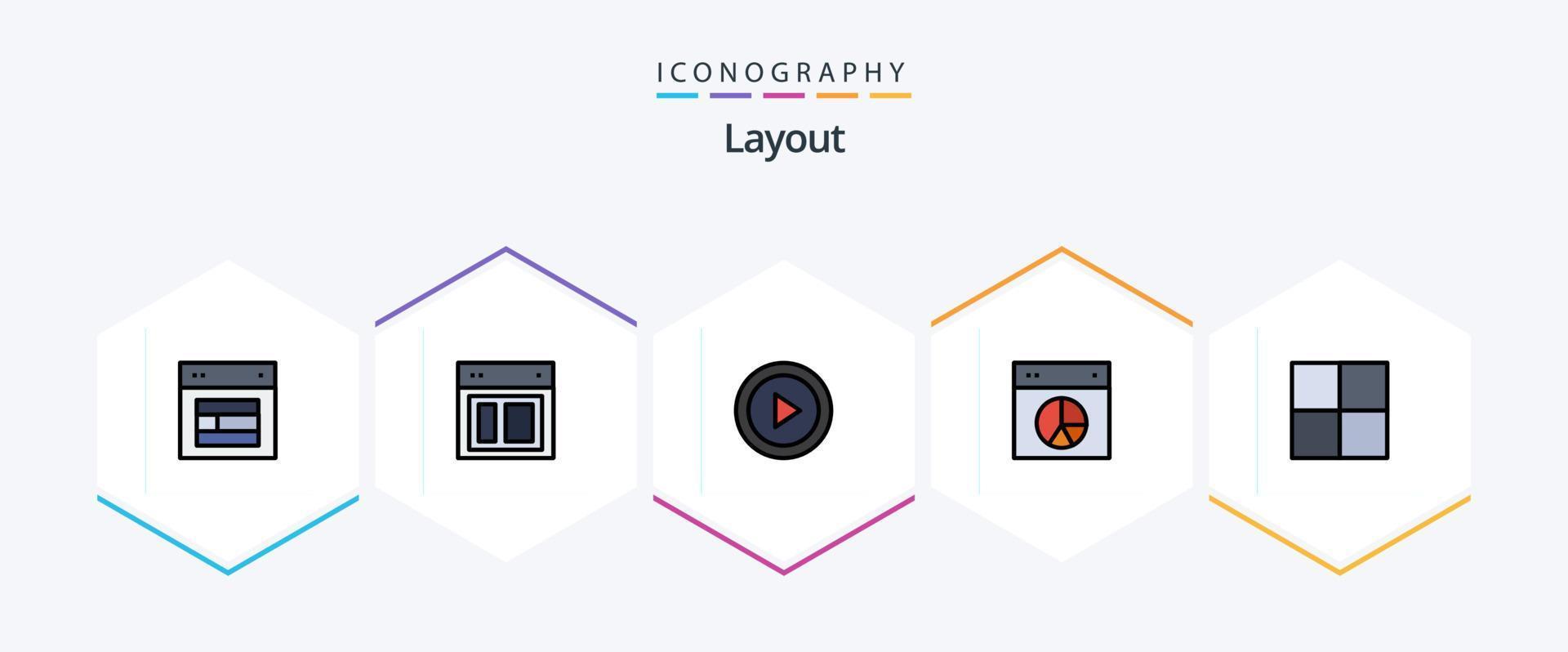 Layout 25 FilledLine icon pack including . grid. ui. ui. layout 18563363 Vector Art at Vecteezy