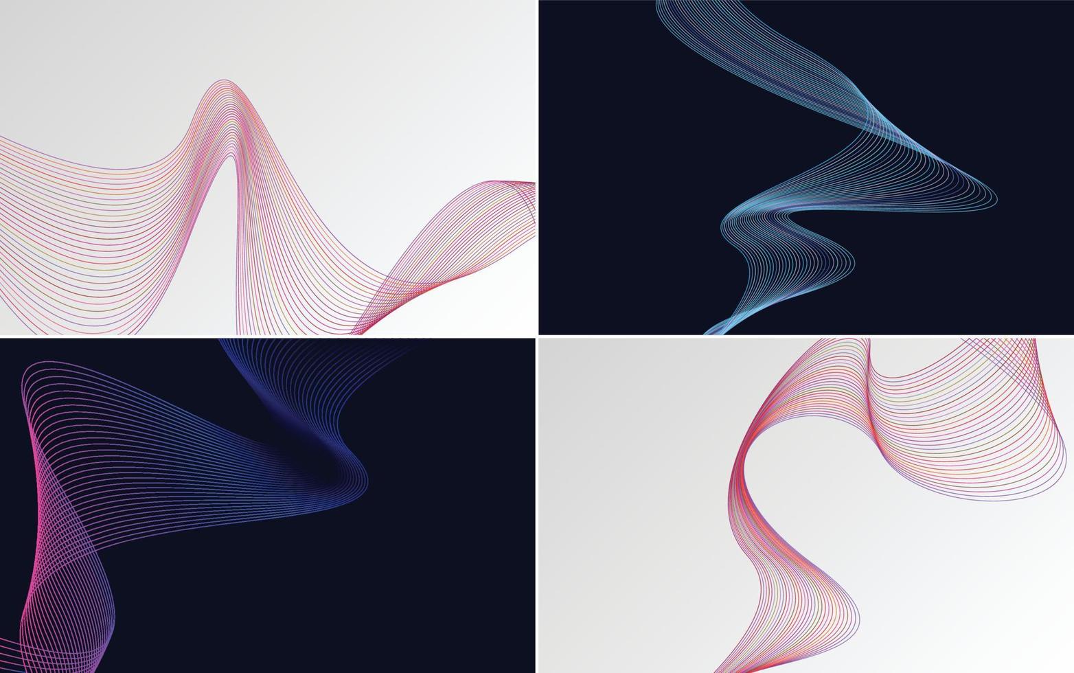 Collection of geometric minimal lines pattern set 18564188 Vector Art ...