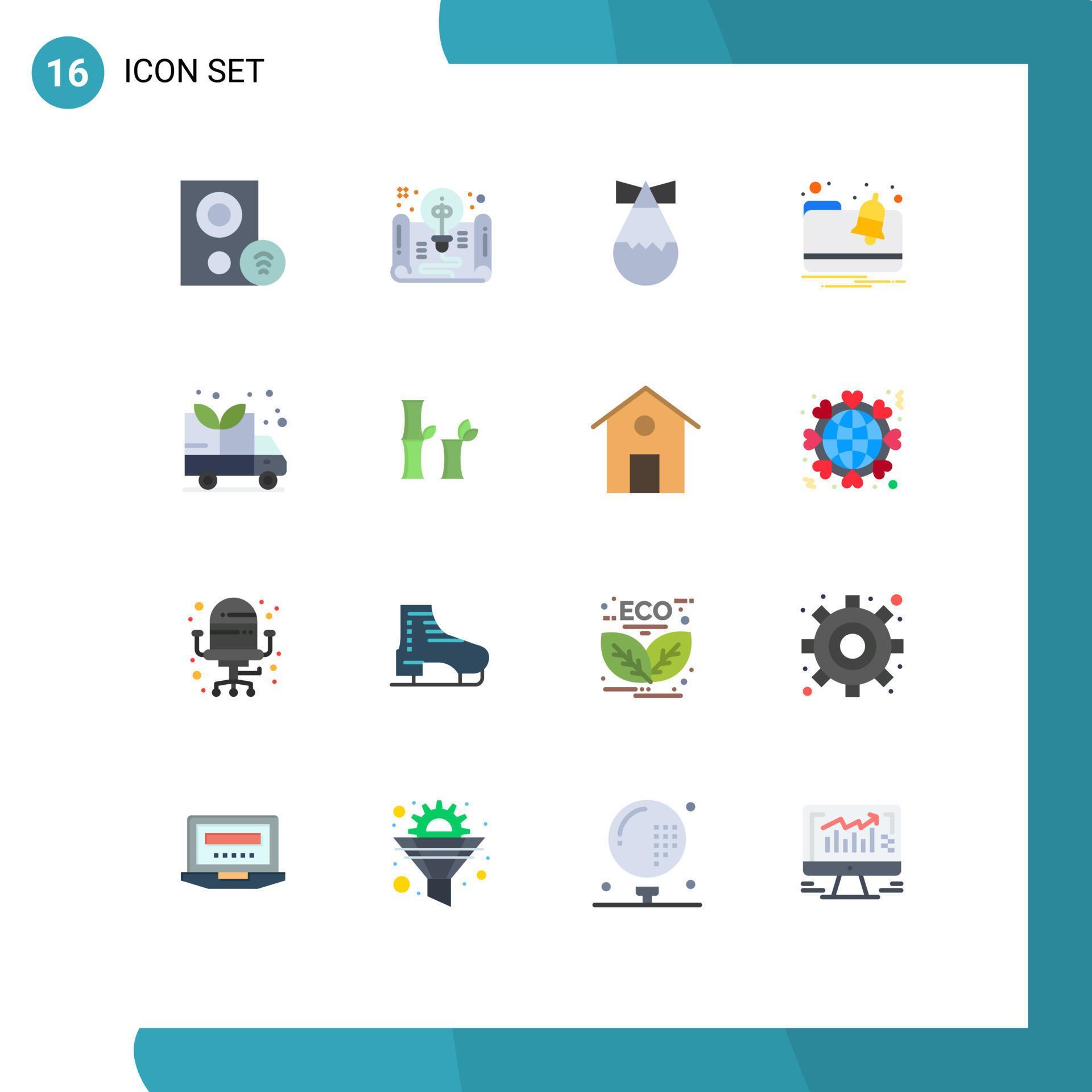 16 Universal Flat Colors Set For Web And Mobile Applications Green Notification Form Folder
