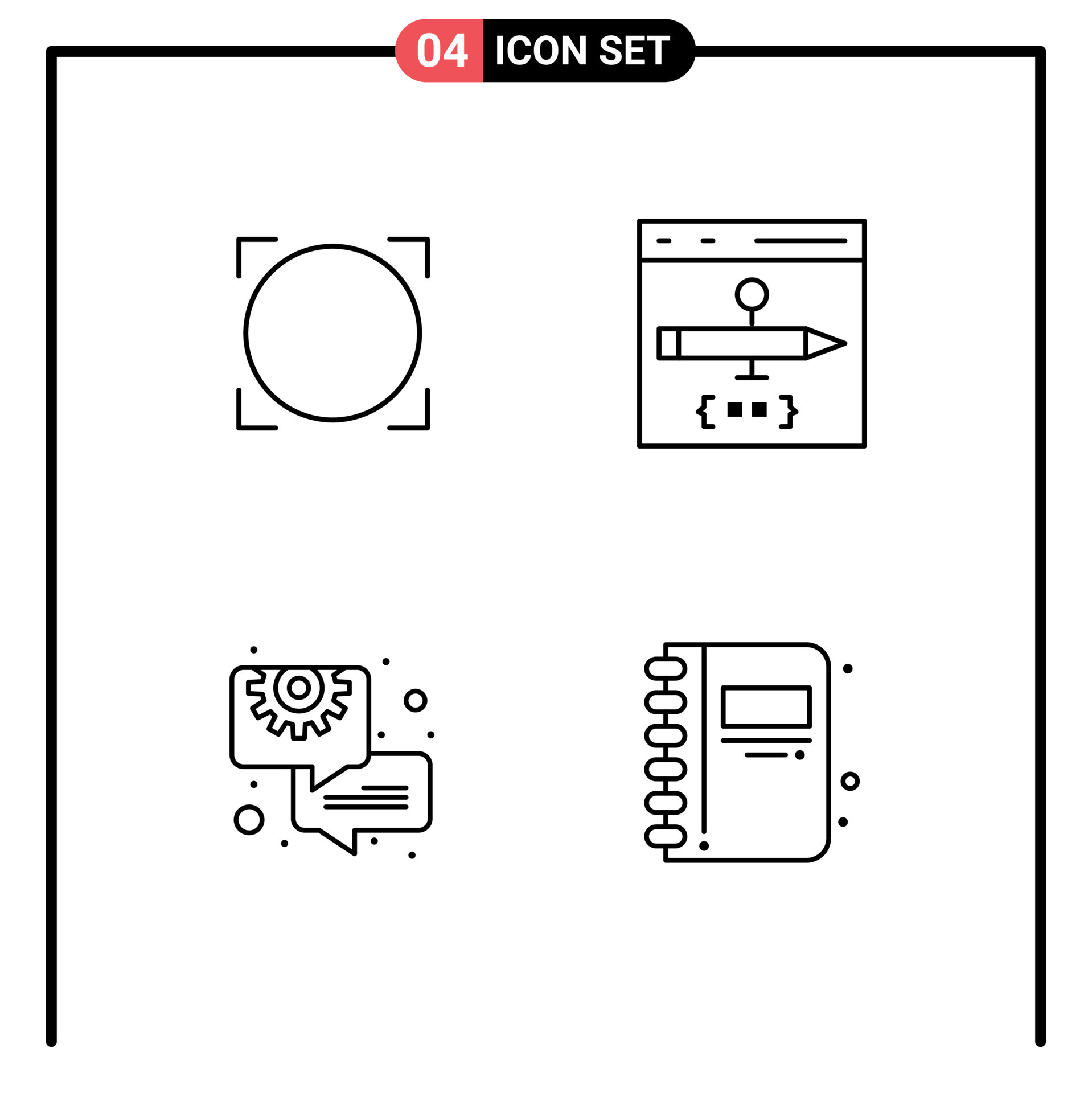 4 Universal Line Signs Symbols Of Omni Business Crypto Coin Coding
