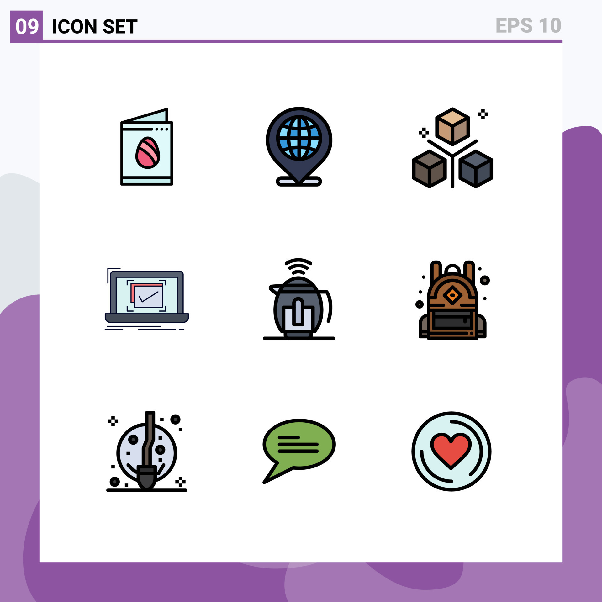 Set Of 9 Modern Ui Icons Symbols Signs For Ok Checklist Coding Monitoring Programing Editable