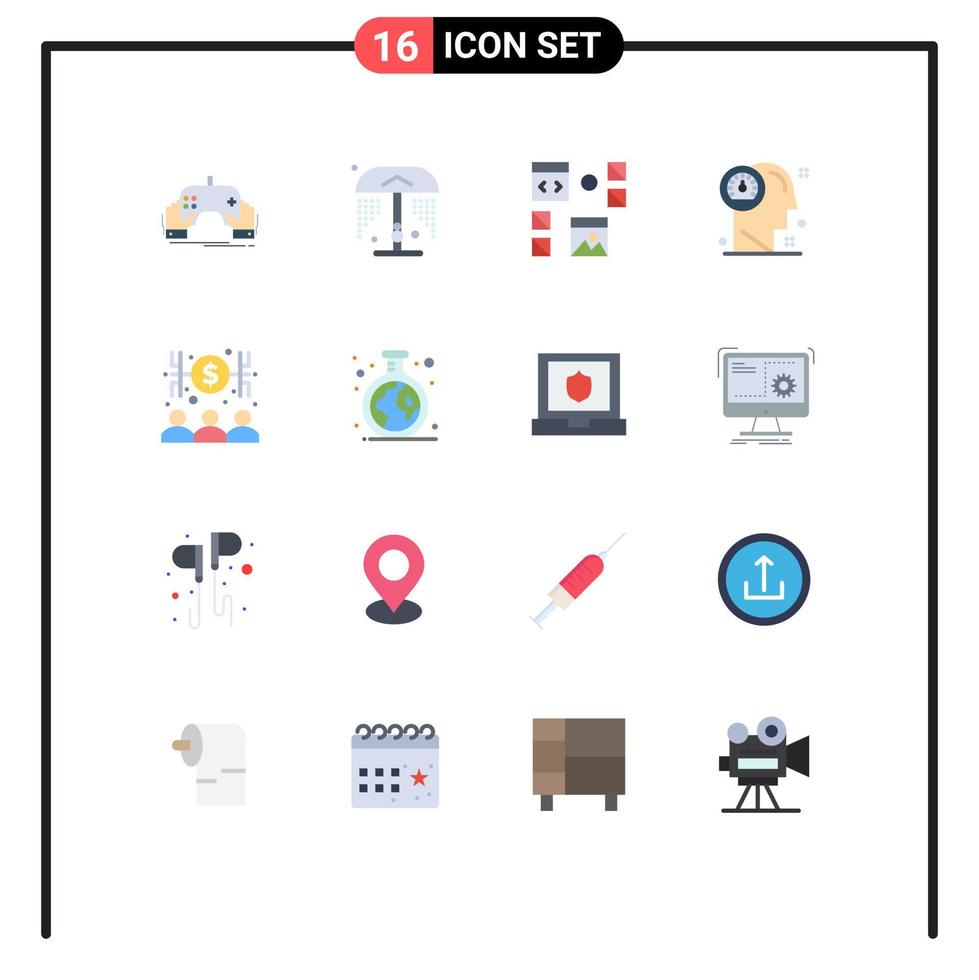 16 Universal Flat Colors Set For Web And Mobile Applications Thinking Head Design Mind