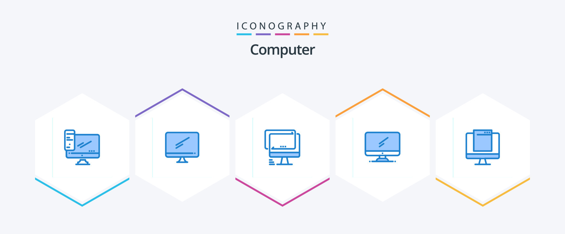 Computer 25 Blue icon pack including . . imac. popup. device 18571215 ...