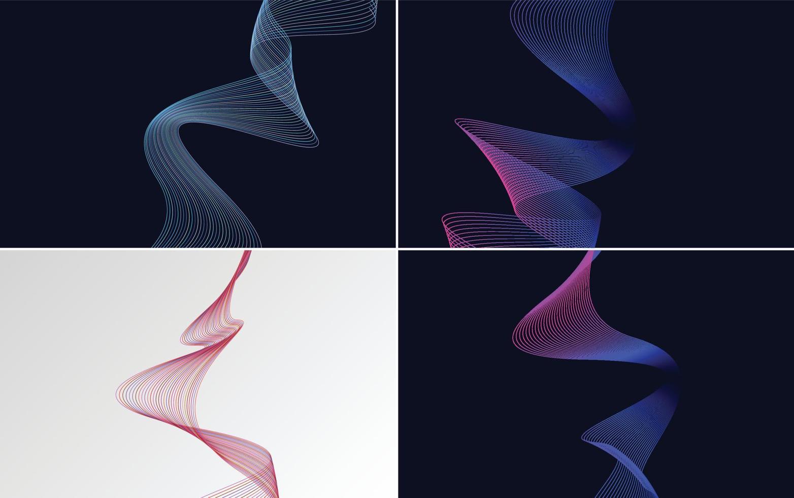 Collection of geometric minimal lines pattern set 18571973 Vector Art ...