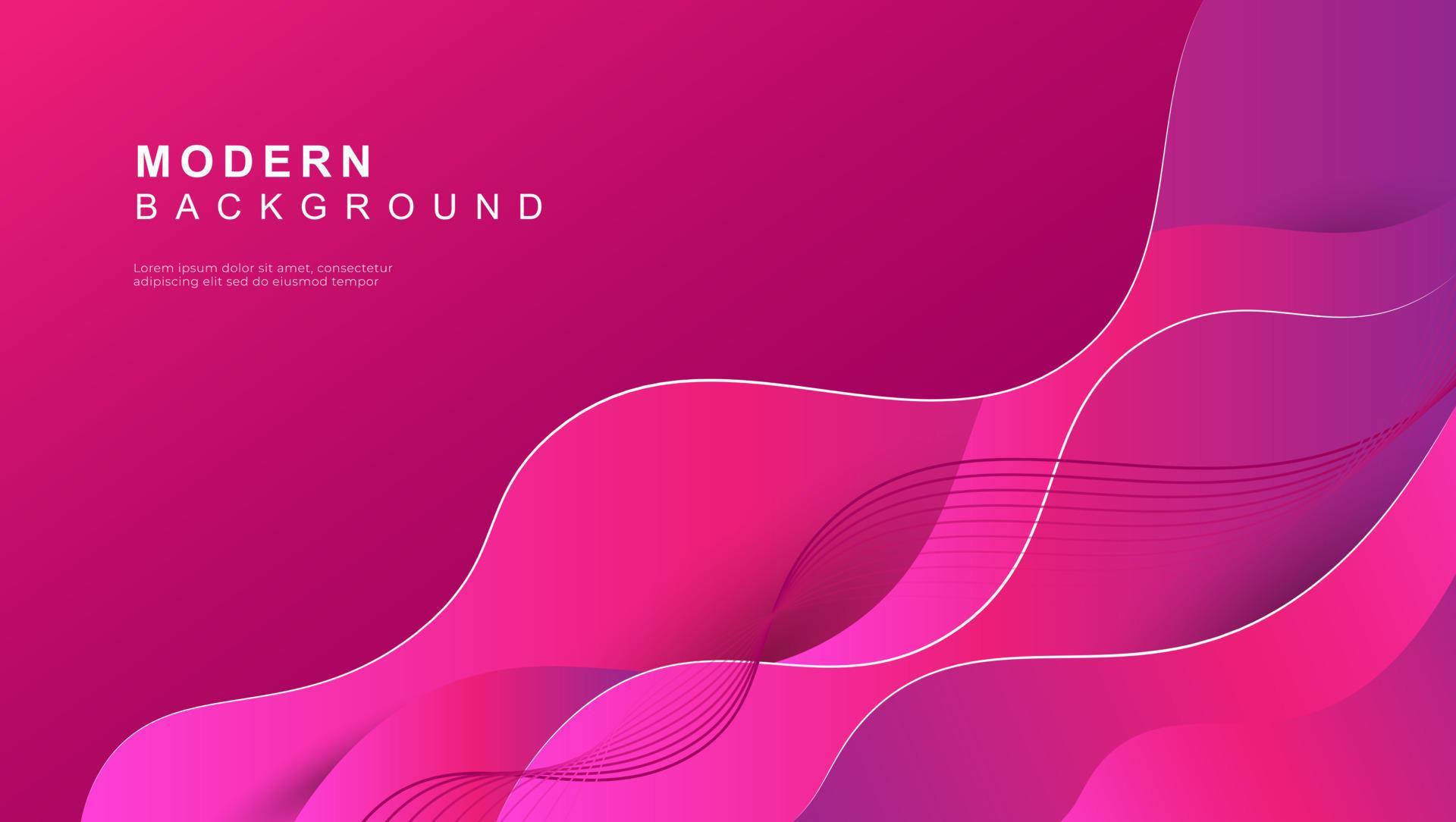 Abstract background with pink wavy lines. Vector illustration for your ...
