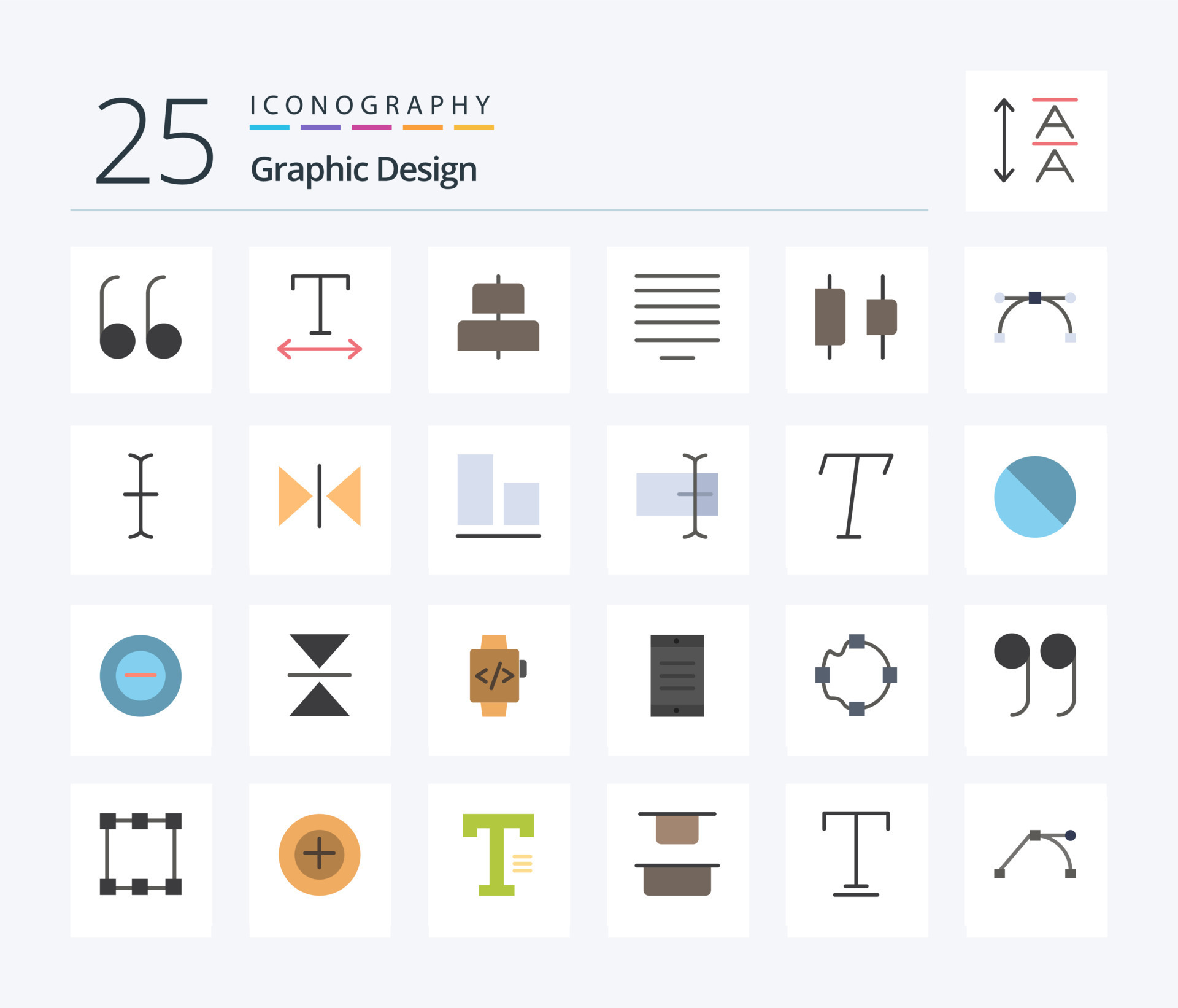 Design 25 Flat Color icon pack including input. point. center. bezier ...