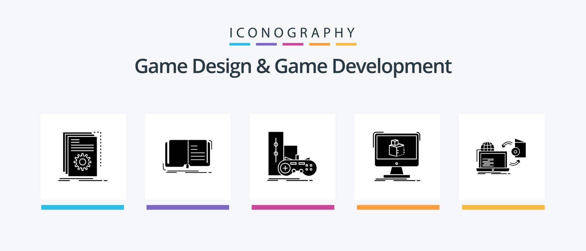 Game Design And Game Development Glyph 5 Icon Pack Including ... Game Design And Game Development Glyph 5 Icon Pack Including ...
