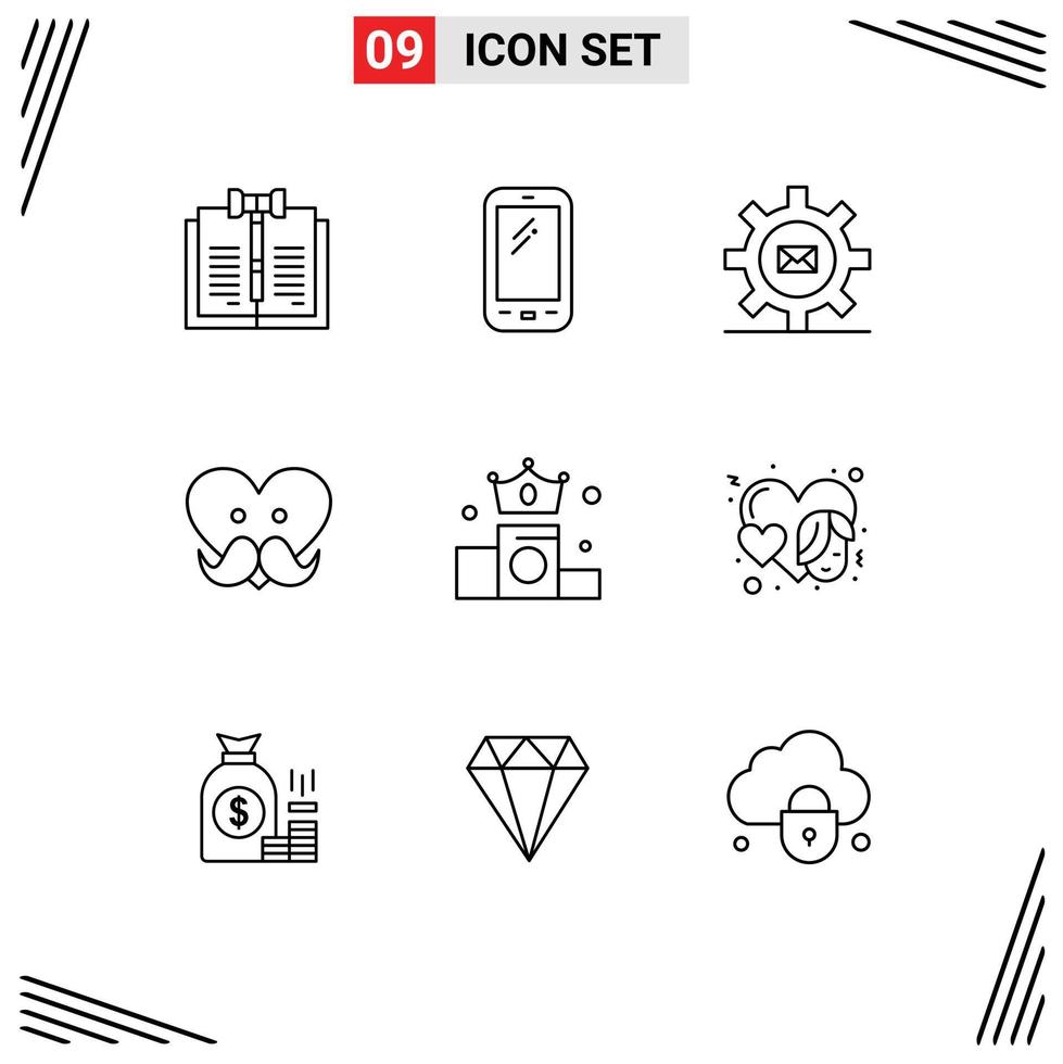 Group of 9 Modern Outlines Set for fathers day dad huawei message email ... Group of 9 Modern Outlines Set for fathers day dad huawei message email ...