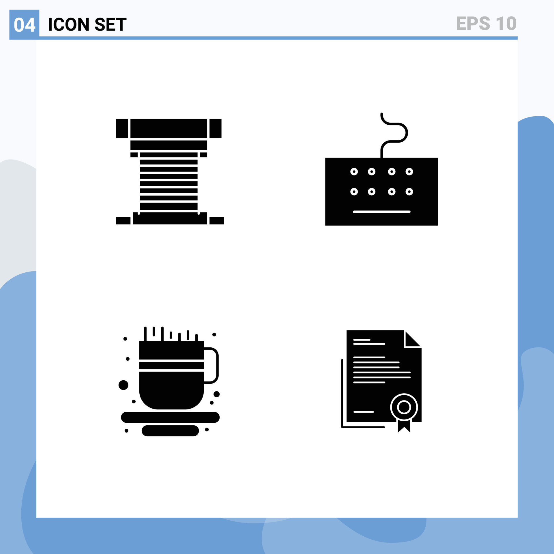 4 User Interface Solid Glyph Pack of modern Signs and Symbols of ...