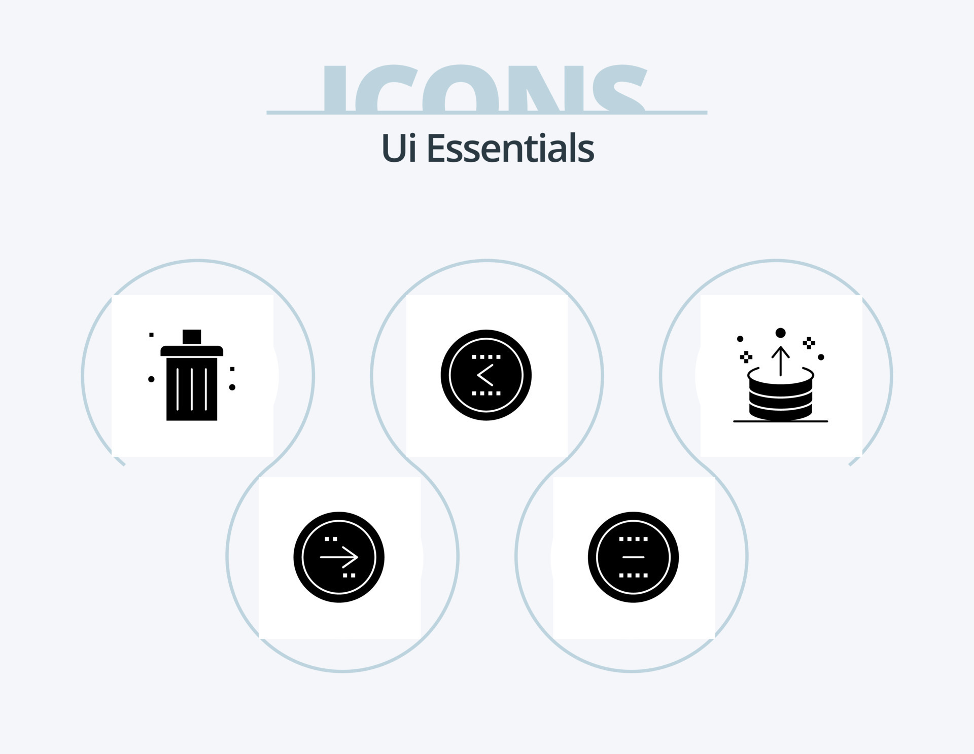 Ui Essentials Glyph Icon Pack 5 Icon Design. interface. arrow ...