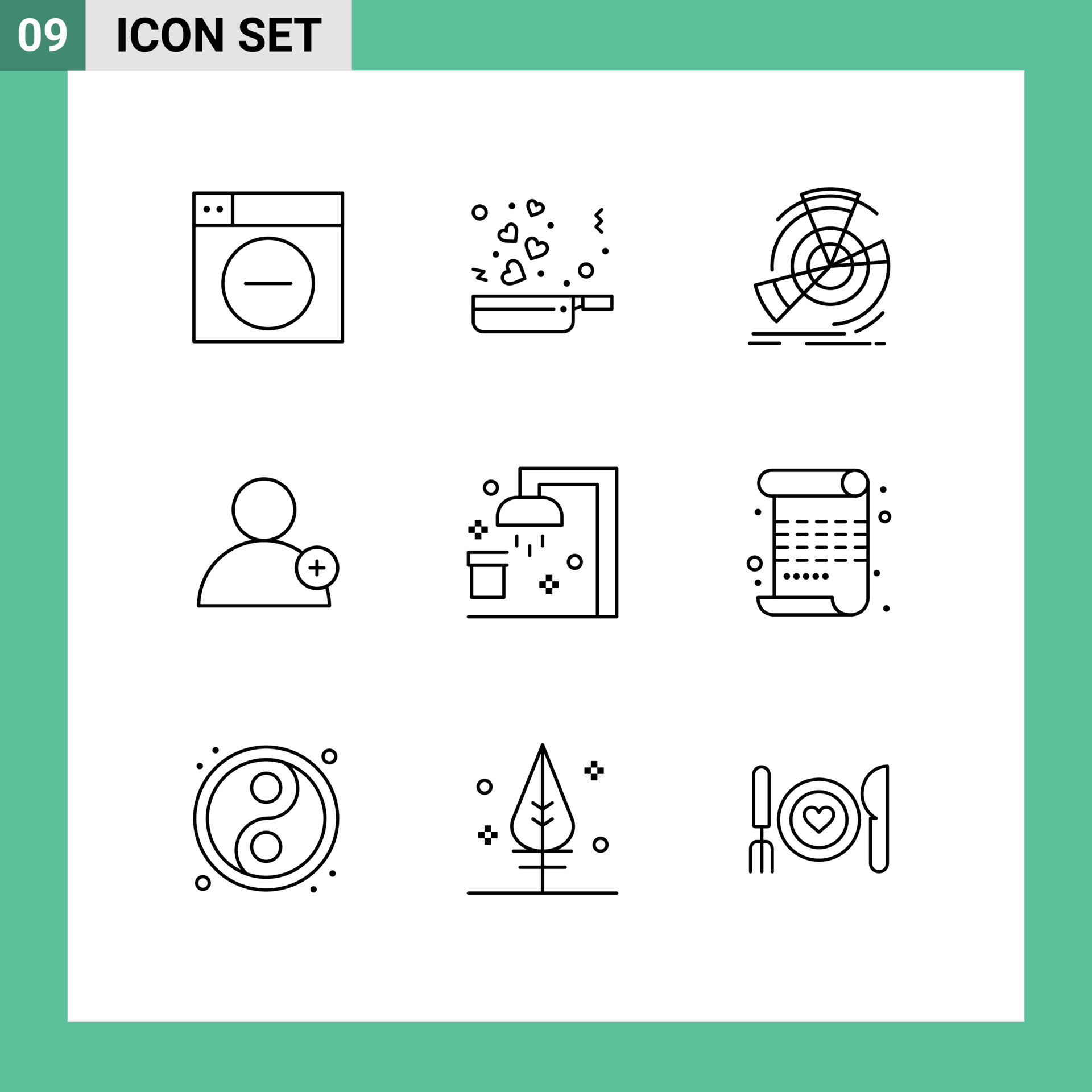 Set Of 9 Vector Outlines On Grid For Clean User Data New Reference Editable Vector Design