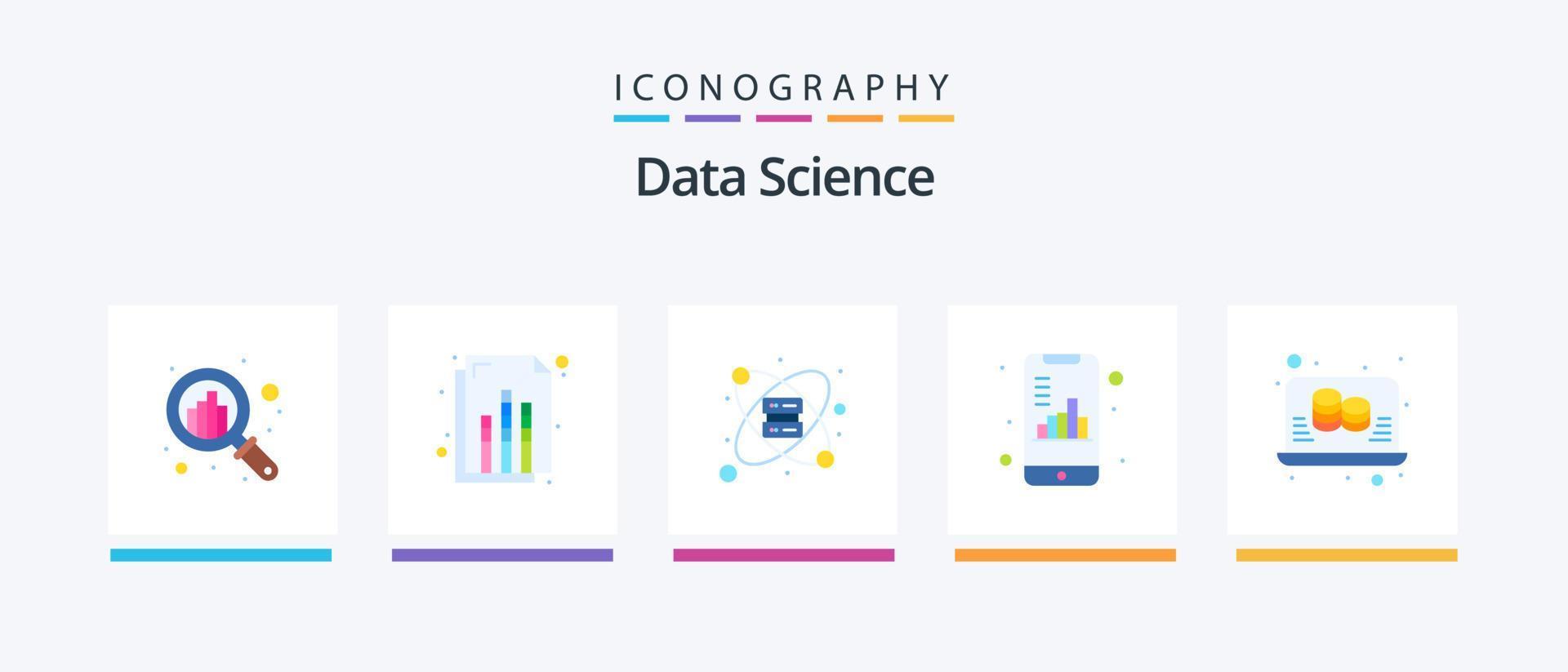 Data Science Flat 5 Icon Pack Including information. smartphone. rack ...