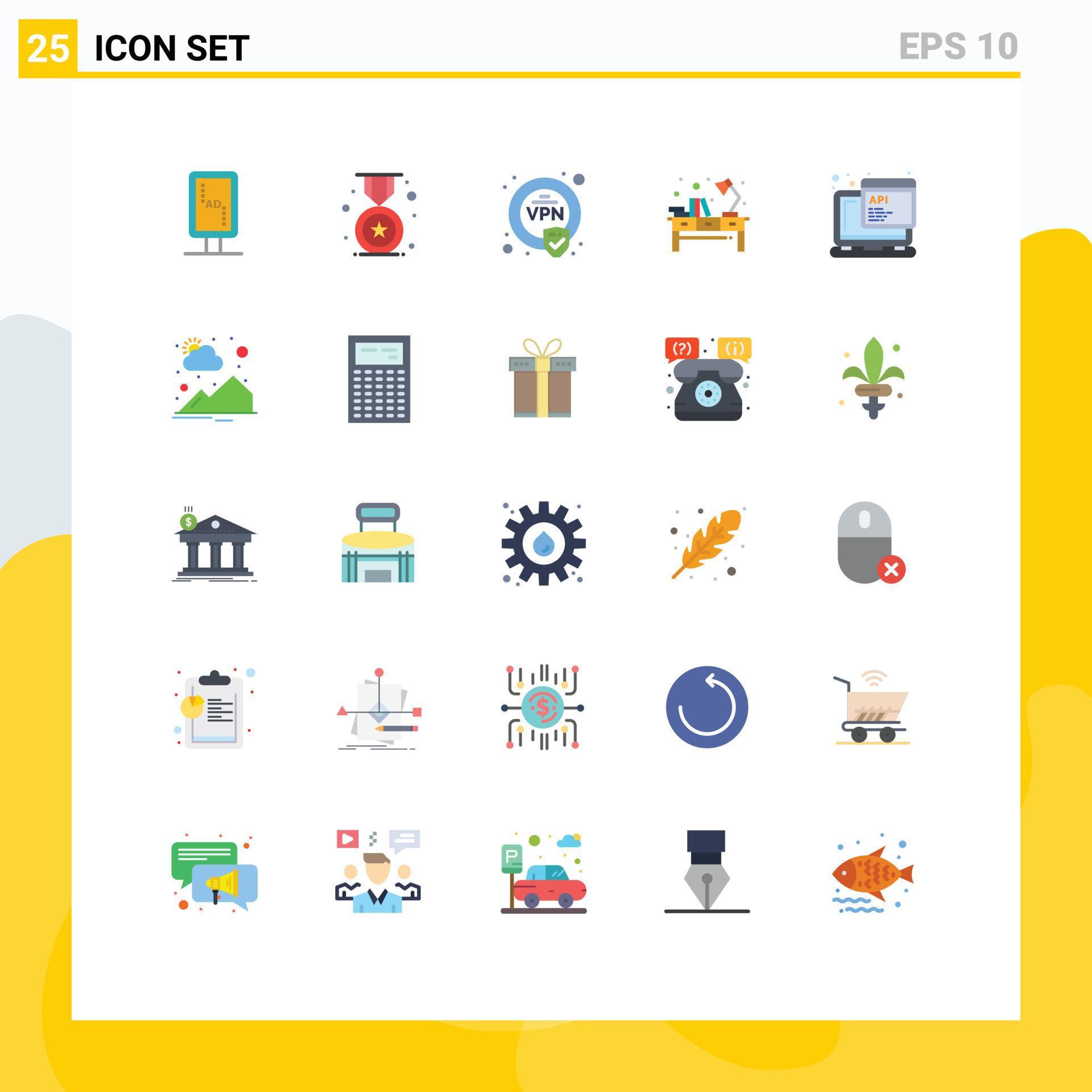 Flat Color Pack of 25 Universal Symbols of javascript workplace ...