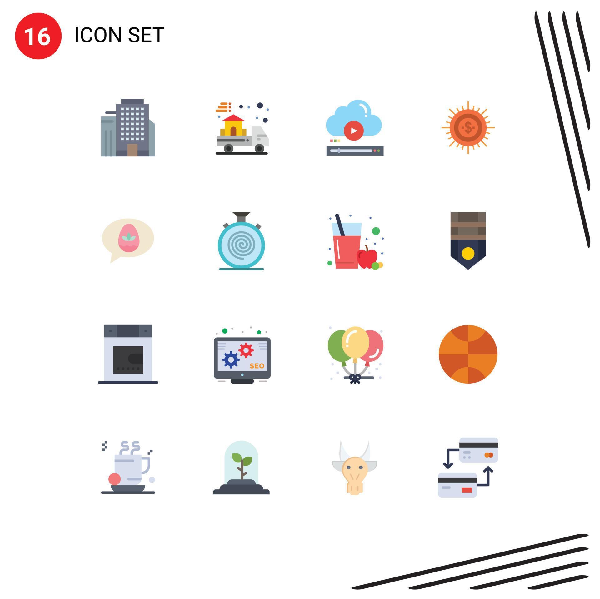 16 Universal Flat Colors Set For Web And Mobile Applications Spend Finance File Cash Money