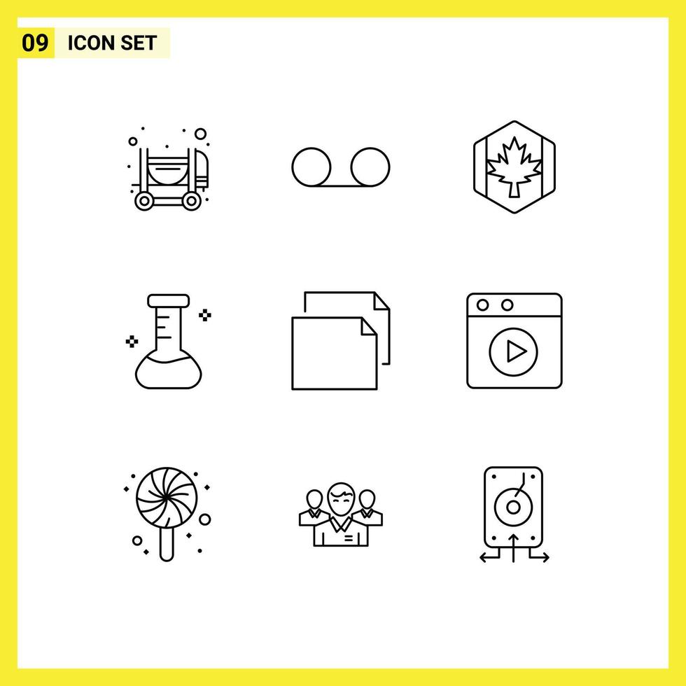 9 Universal Outlines Set For Web And Mobile Applications Multimedia