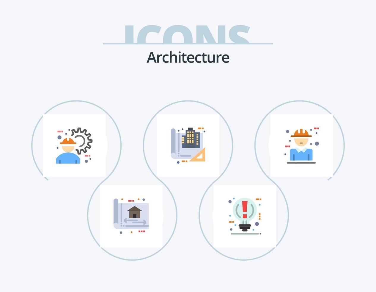 Architecture Flat Icon Pack 5 Icon Design. blueprint. building. power ...