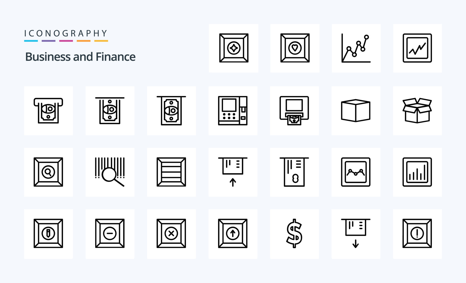 25 Finance Line icon pack 18588965 Vector Art at Vecteezy