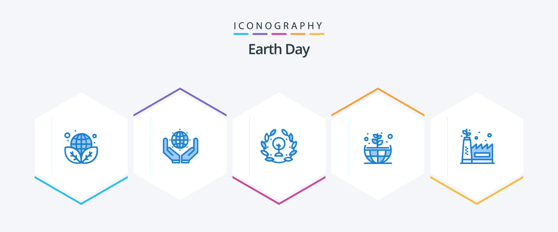 Earth Day 25 Blue icon pack including green factory. eco manufacturing ...