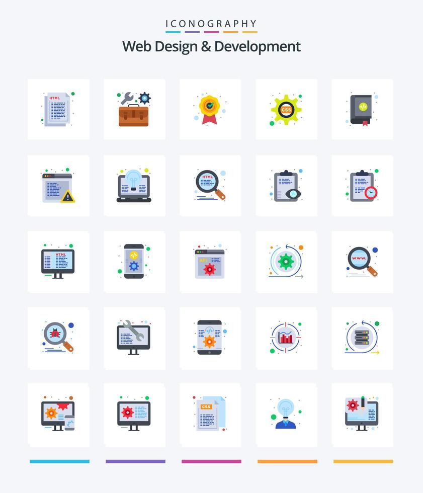 Creative Web Design And Development 25 Flat icon pack Such As bookmarks ...