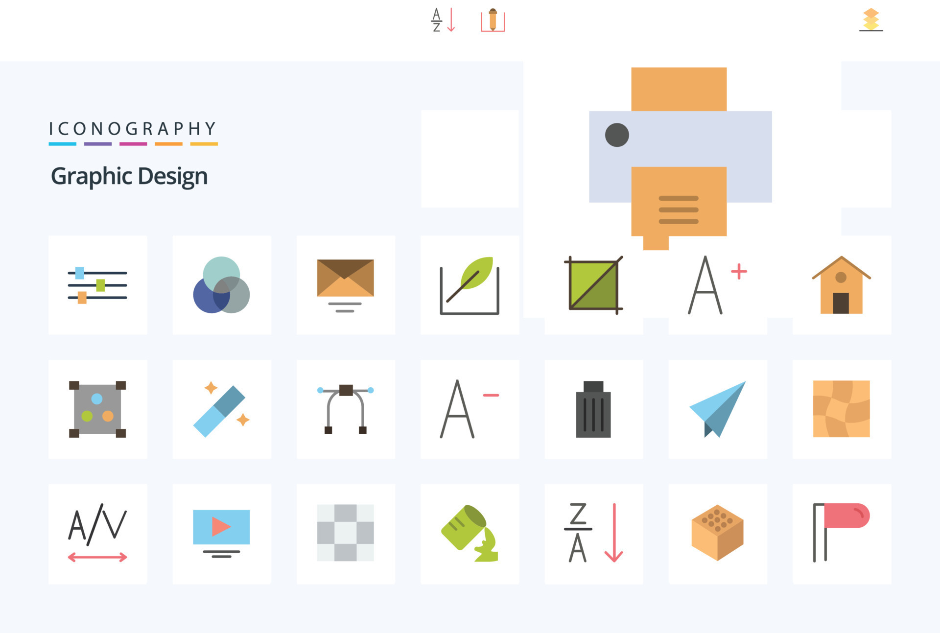 25 Design Flat color icon pack 18594393 Vector Art at Vecteezy