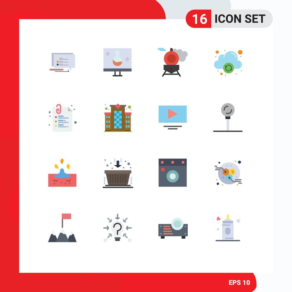 16 Thematic Vector Flat Colors And Editable Symbols Of School Paper Ecolab Online Cloud Editable