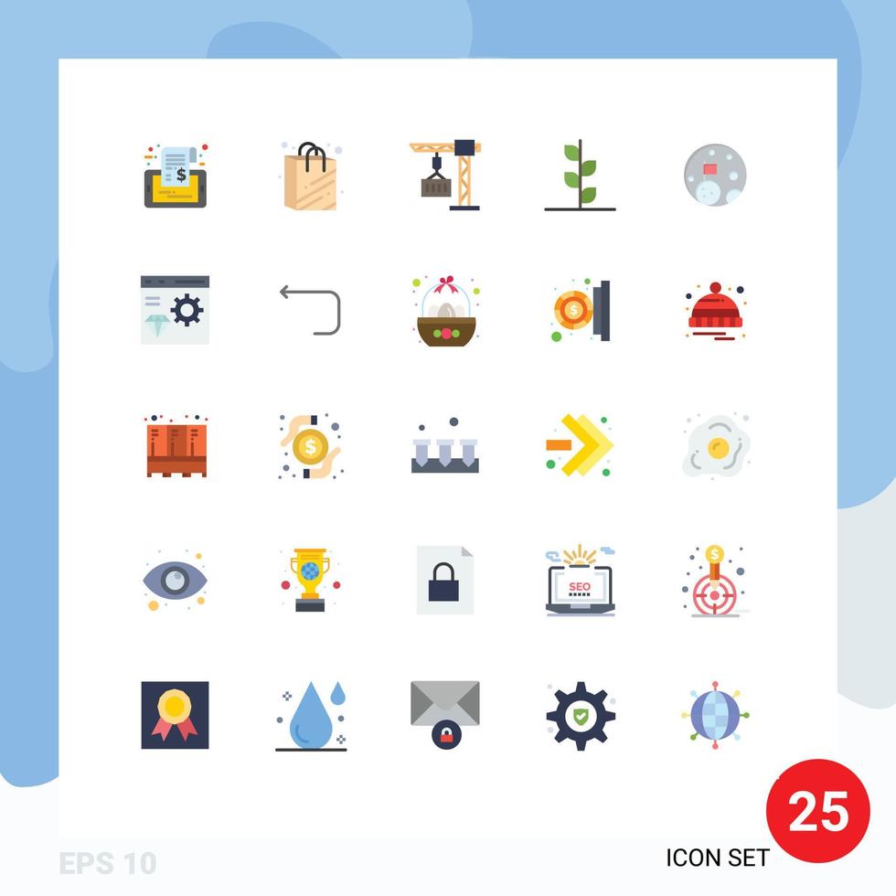 Stock Vector Icon Pack of 25 Line Signs and Symbols for flag tree cargo ...