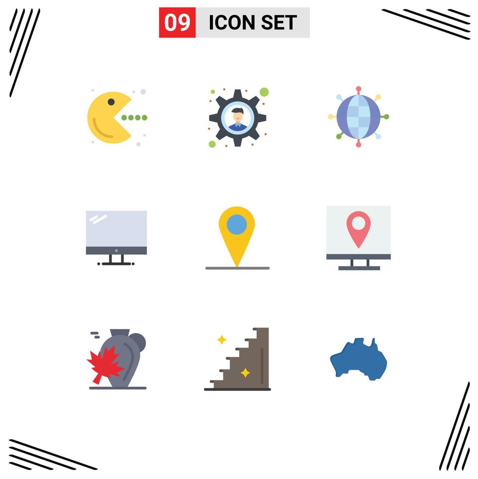 9 Universal Flat Colors Set For Web And Mobile Applications Map Pc Connections Imac Monitor