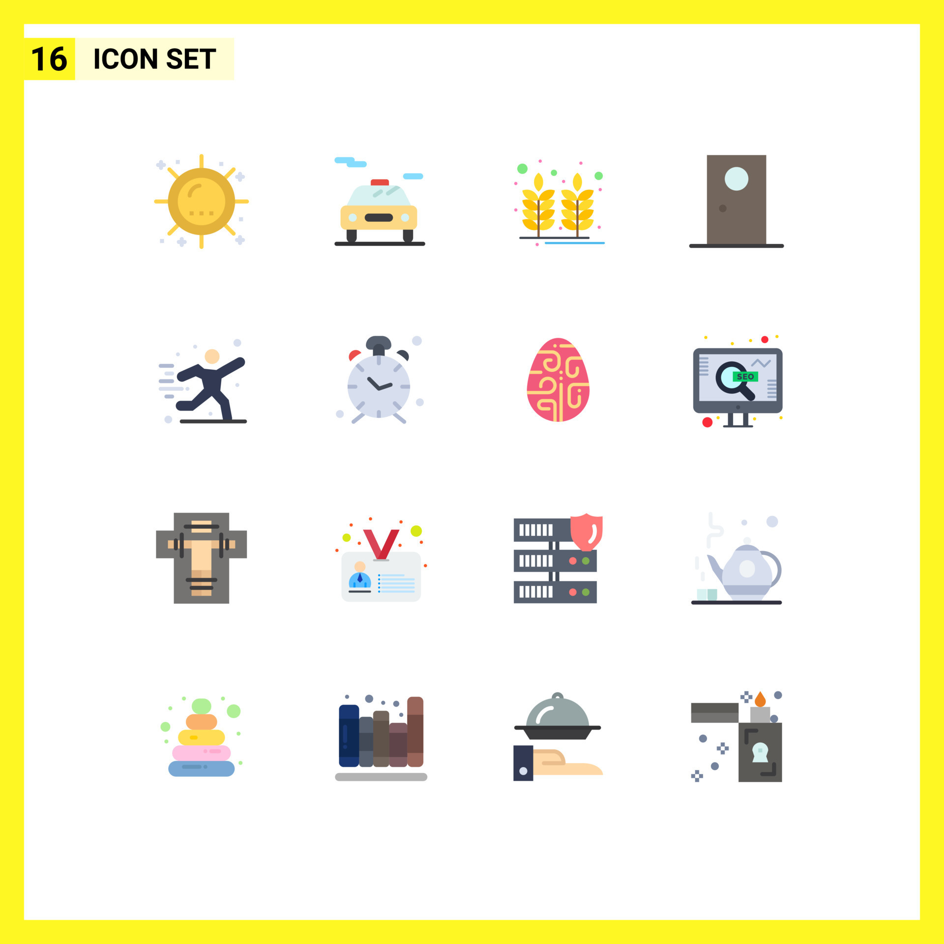Stock Vector Icon Pack Of 16 Line Signs And Symbols For Hobbies