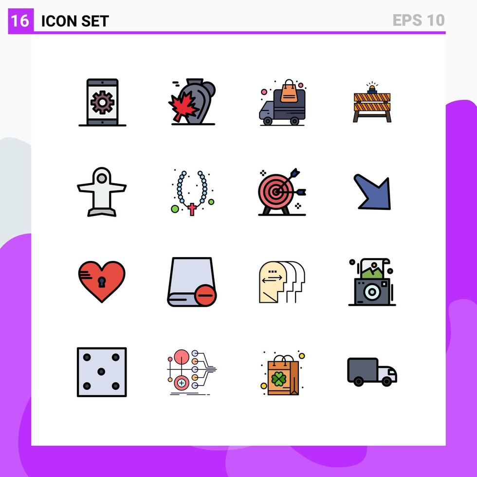 Stock Vector Icon Pack of 16 Line Signs and Symbols for closed ...