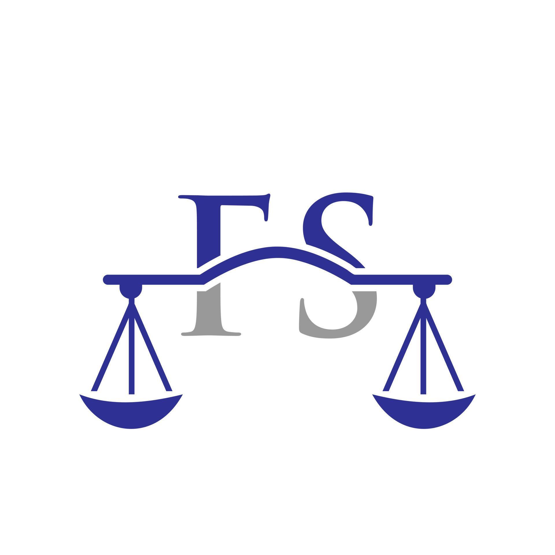 Letter FS Law Firm Logo Design For Lawyer, Justice, Law Attorney, Legal, Lawyer Service, Law ...