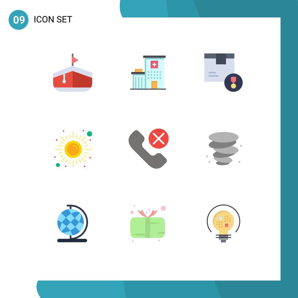 9 Universal Flat Colors Set For Web And Mobile Applications Call Sun Certificate Meditation