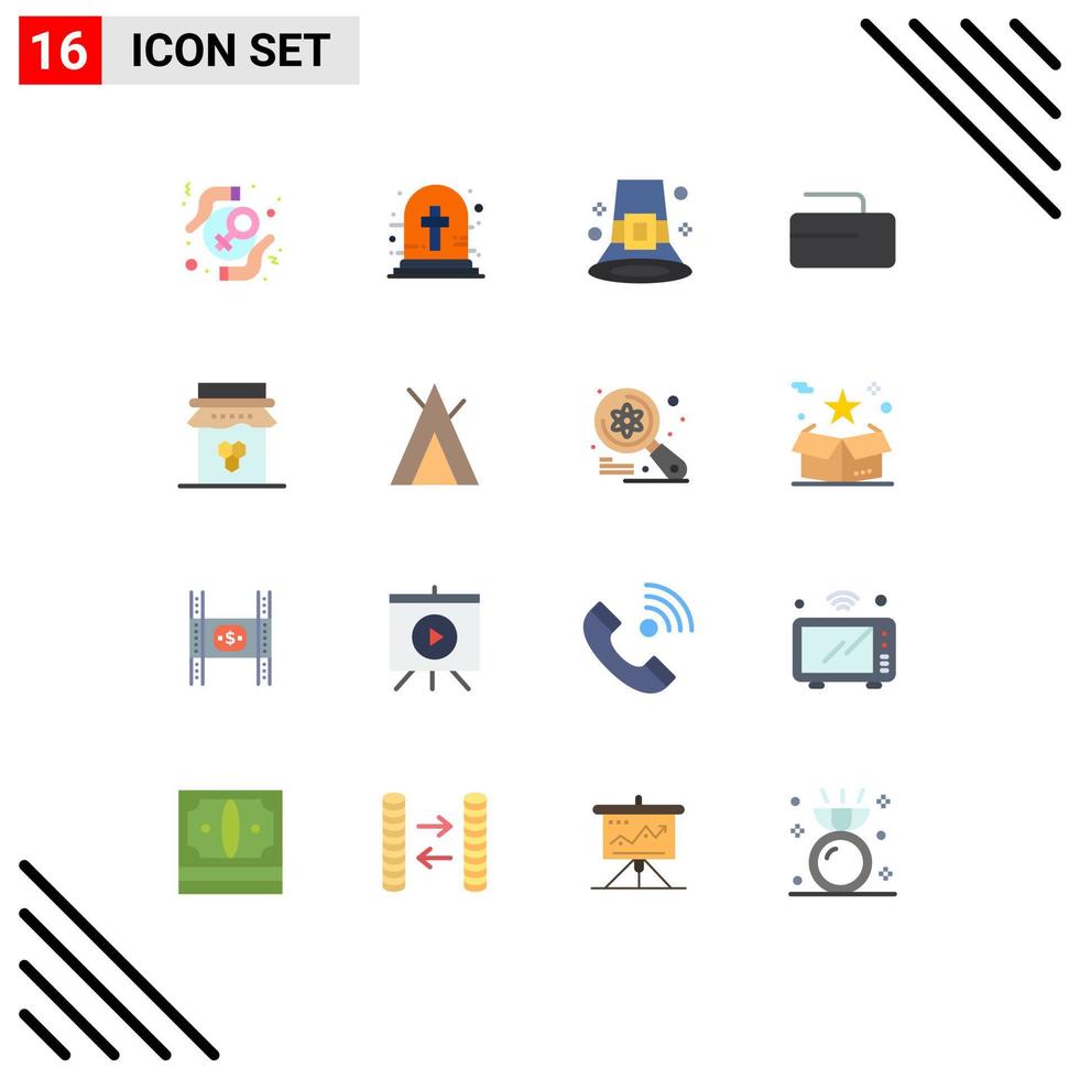 Editable Vector Line Pack of 16 Simple Flat Colors of breakfast sport ... Editable Vector Line Pack of 16 Simple Flat Colors of breakfast sport ...