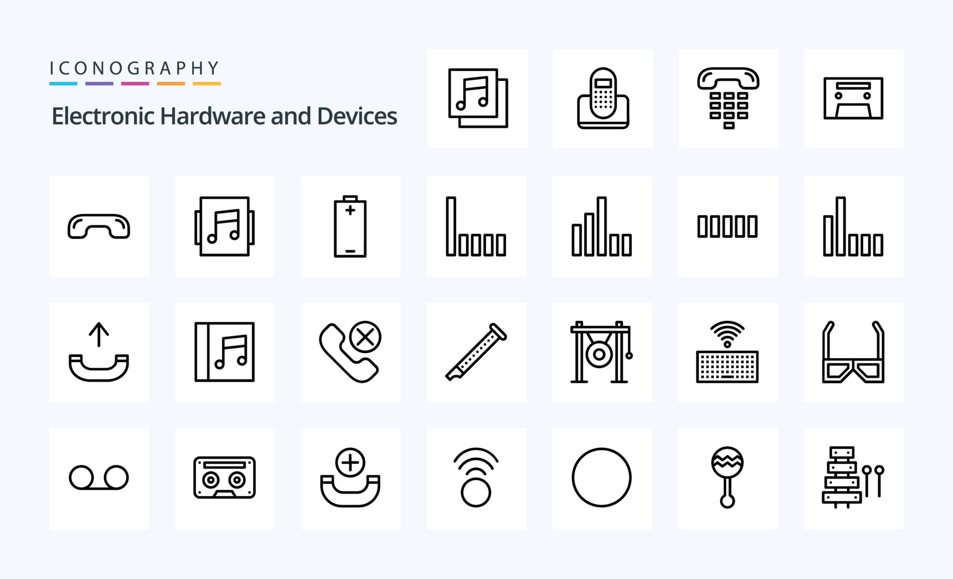 25 Devices Line Icon Pack 18655804 Vector Art At Vecteezy