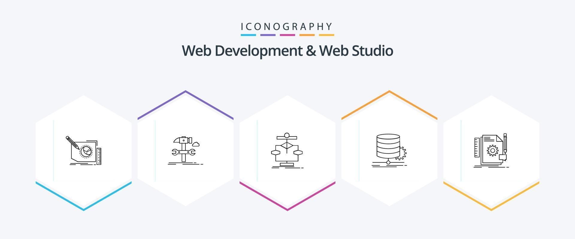 Web Development And Web Studio 25 Line icon pack including develop ... Web Development And Web Studio 25 Line icon pack including develop ...