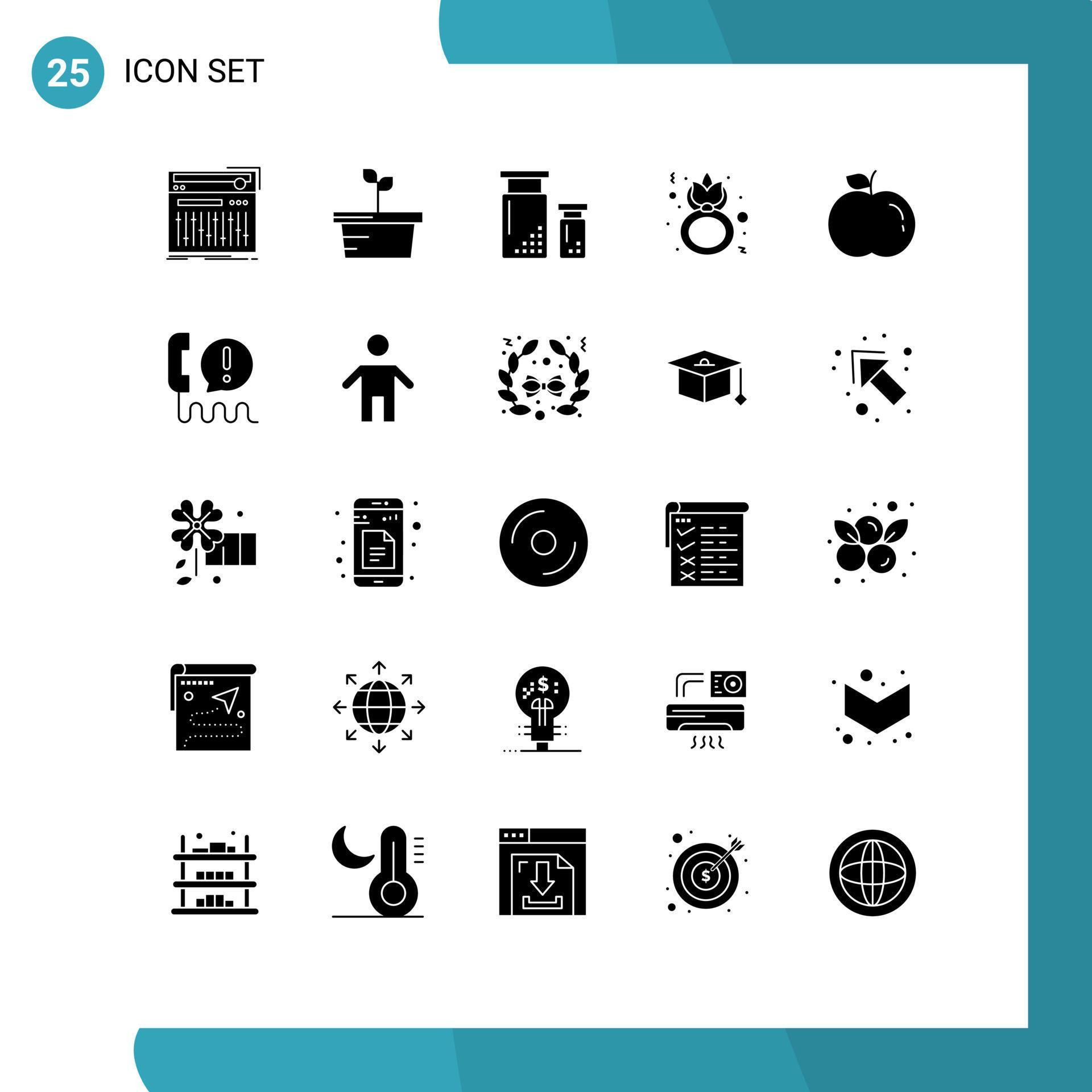 25 Solid Glyph concept for Websites Mobile and Apps celebrate flower ...