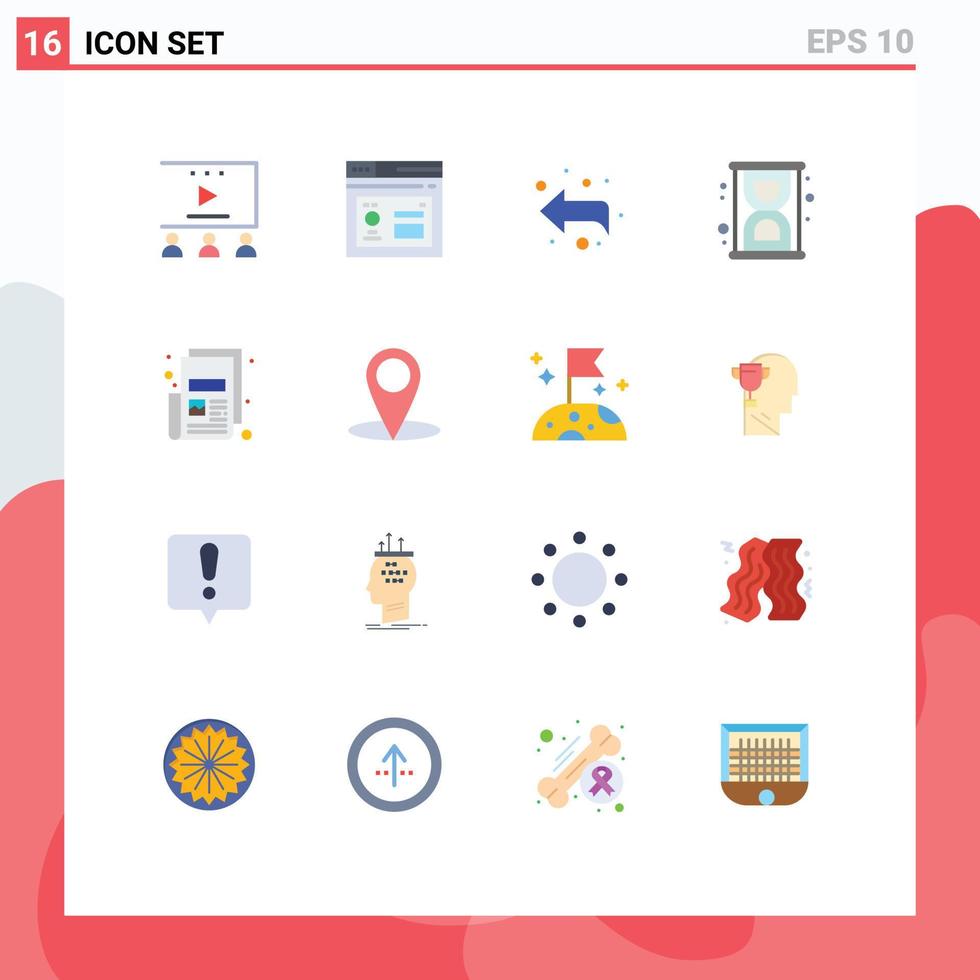 Stock Vector Icon Pack of 16 Line Signs and Symbols for print newspaper ...