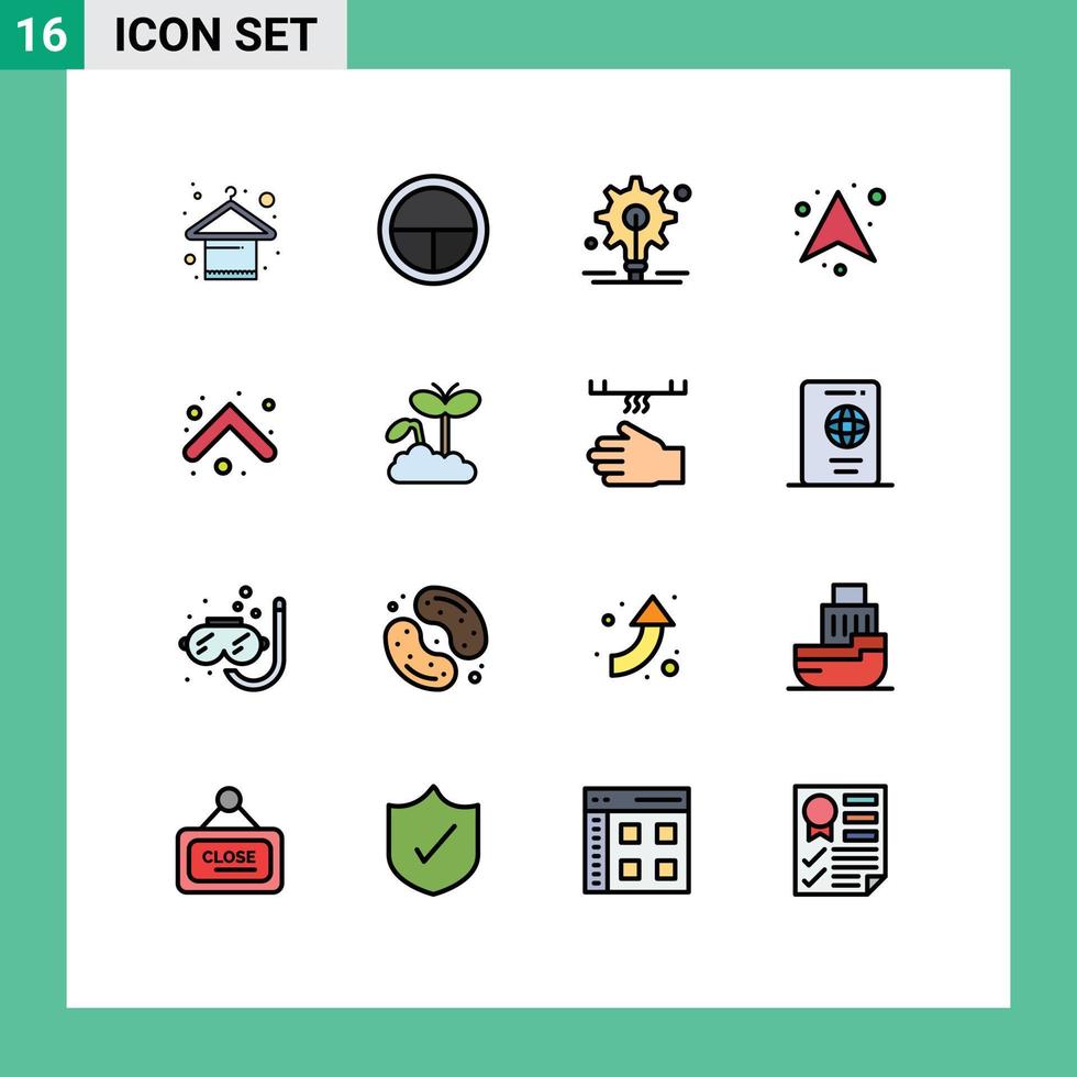 Editable Vector Line Pack of 16 Simple Flat Color Filled Lines of ...