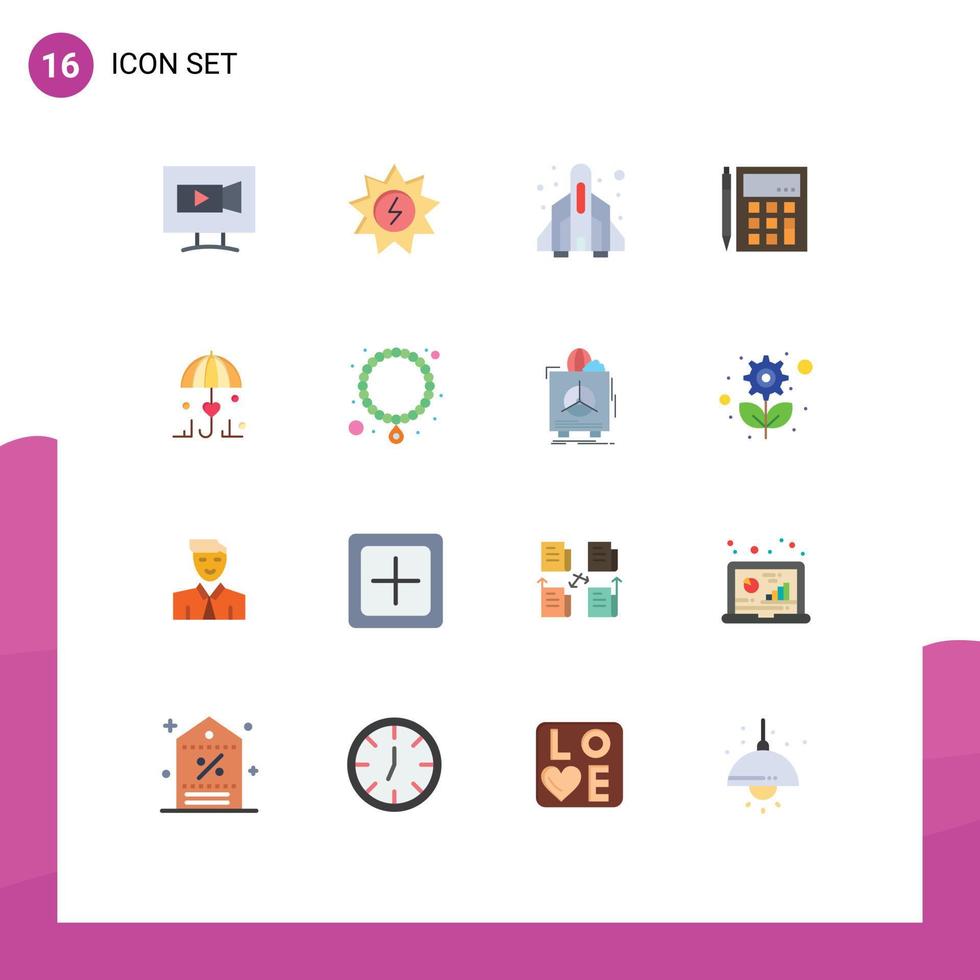 User Interface Pack Of 16 Basic Flat Colors Of Financial Calculation Rocket Calculate Accounting