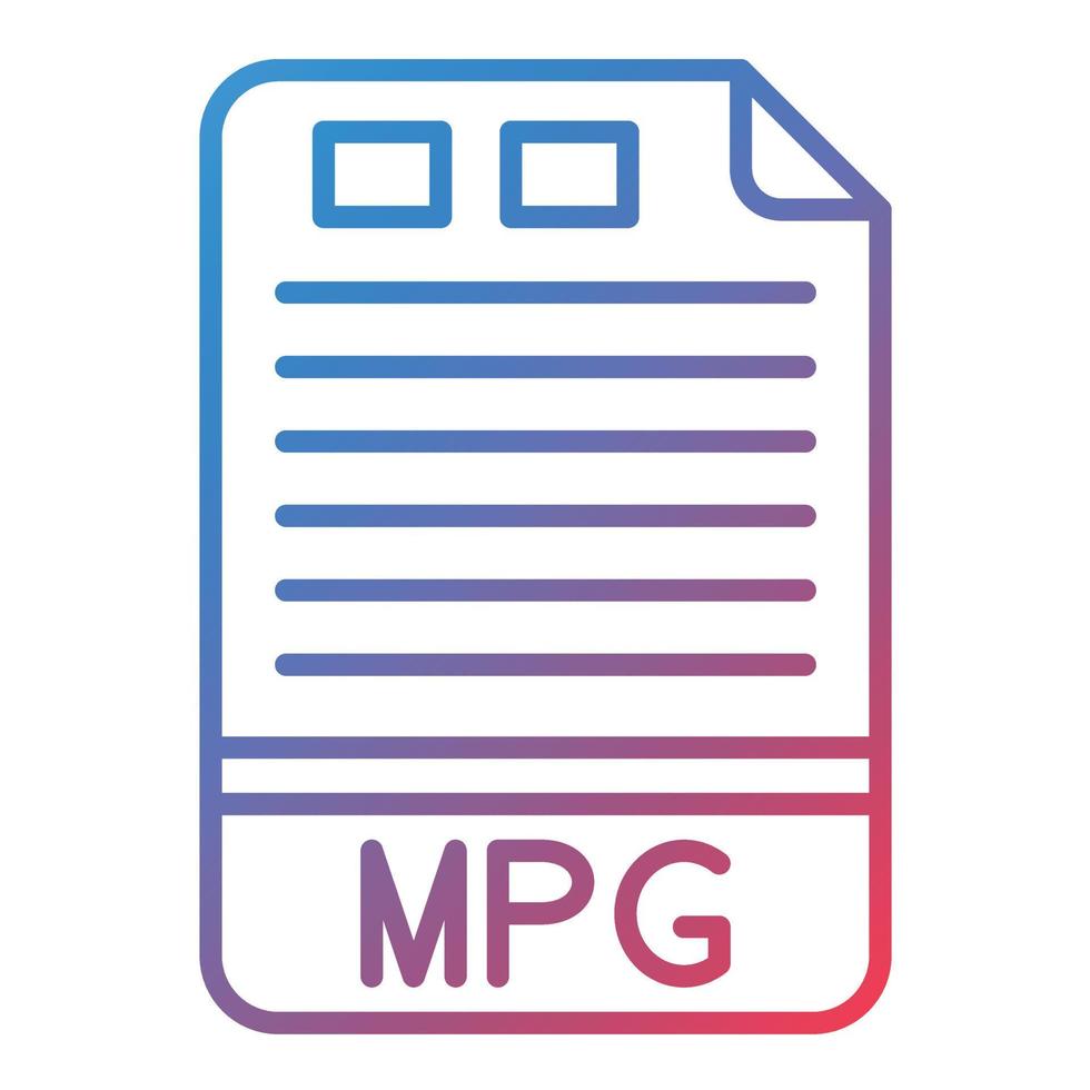 MPG Line Gradient Icon 18670594 Vector Art at Vecteezy