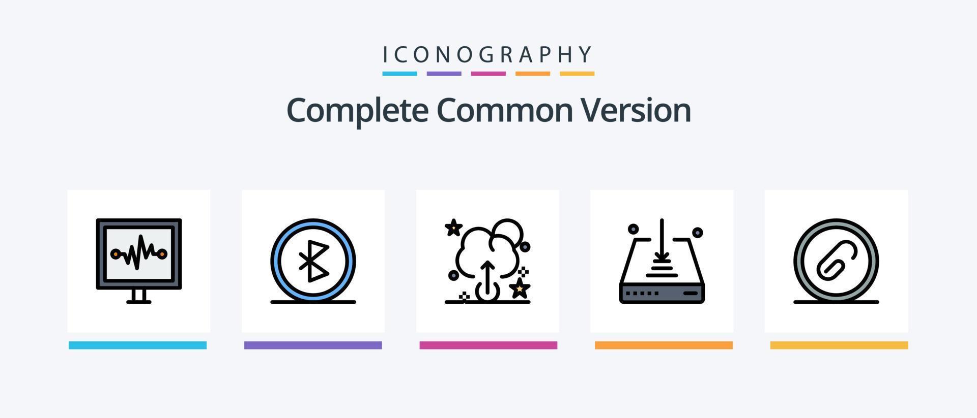 Complete Common Version Line Filled 5 Icon Pack Including pointer. mouse. web. cursor. save ...